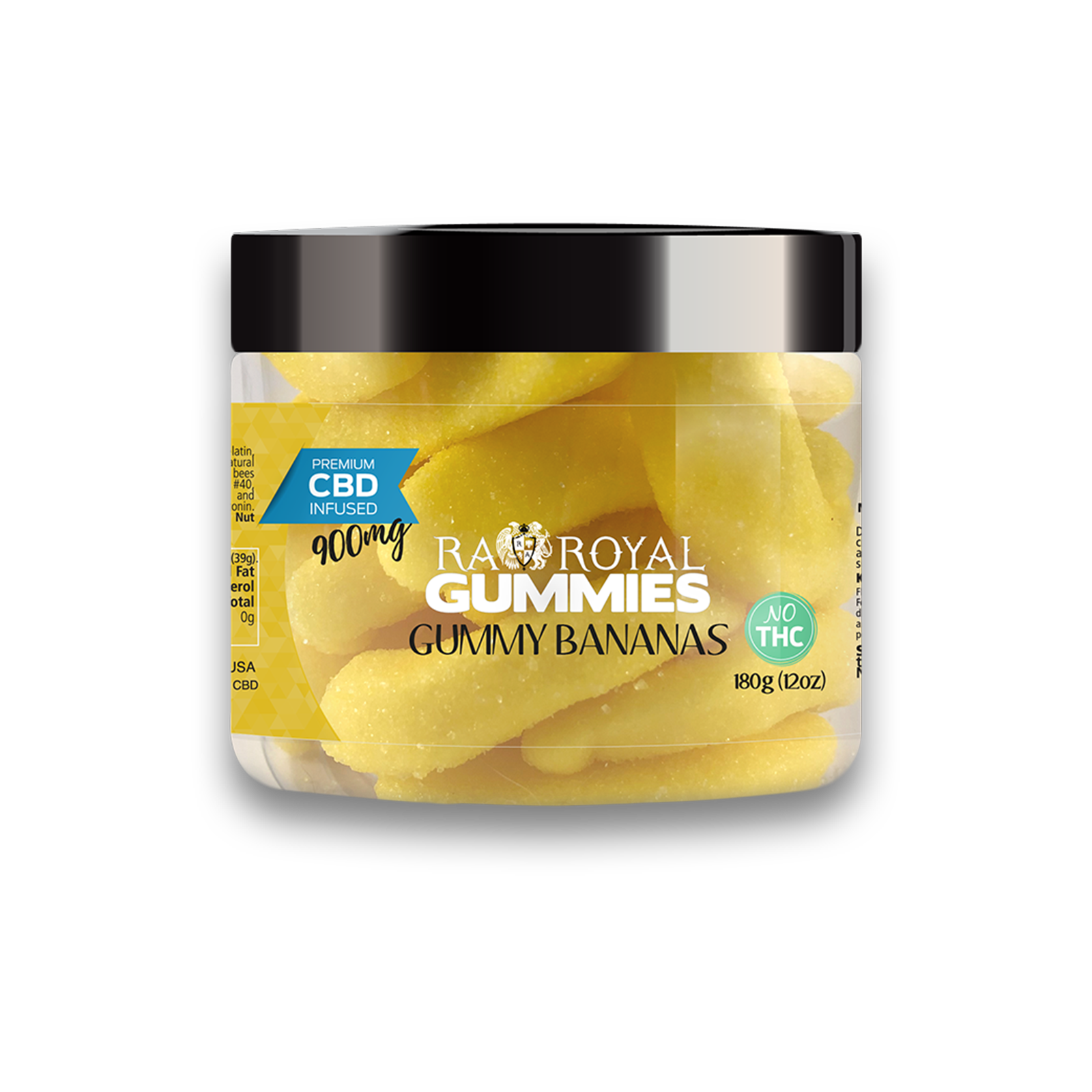 RA Royal: R.A. Royal Gummies: CBD Banana Gummy Jar (900 MG) | Leafly