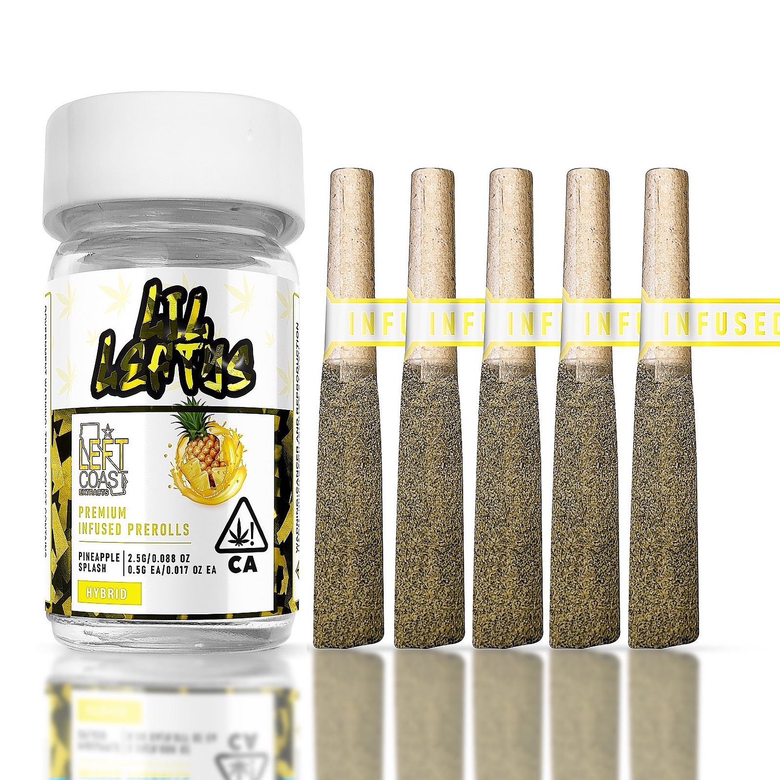 Left Coast Extracts: Lil Lefty's Prerolls Pineapple Splash | Leafly