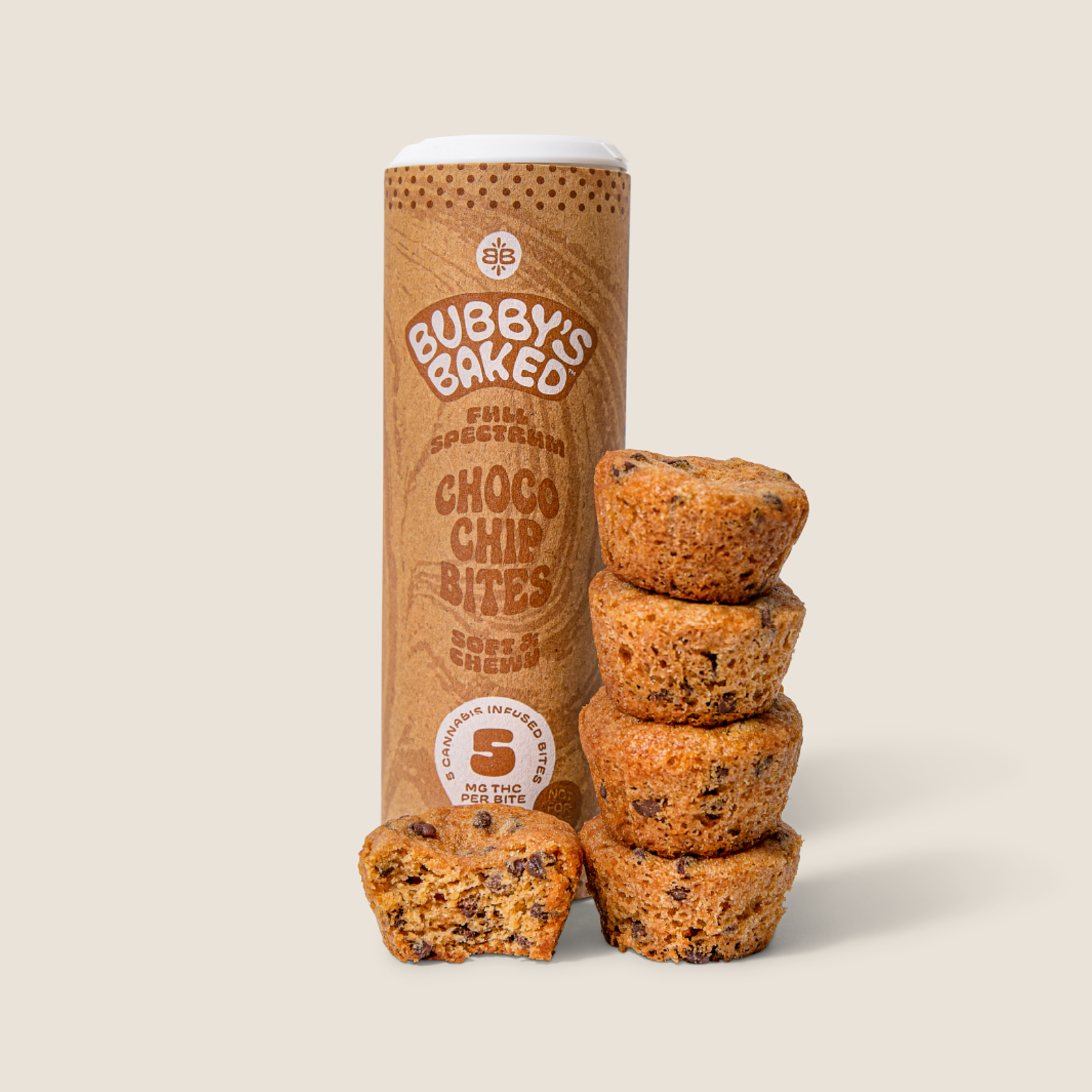 Bubby's Baked: Chocolate Chip Bites [5pk] (25mg THC) | Leafly