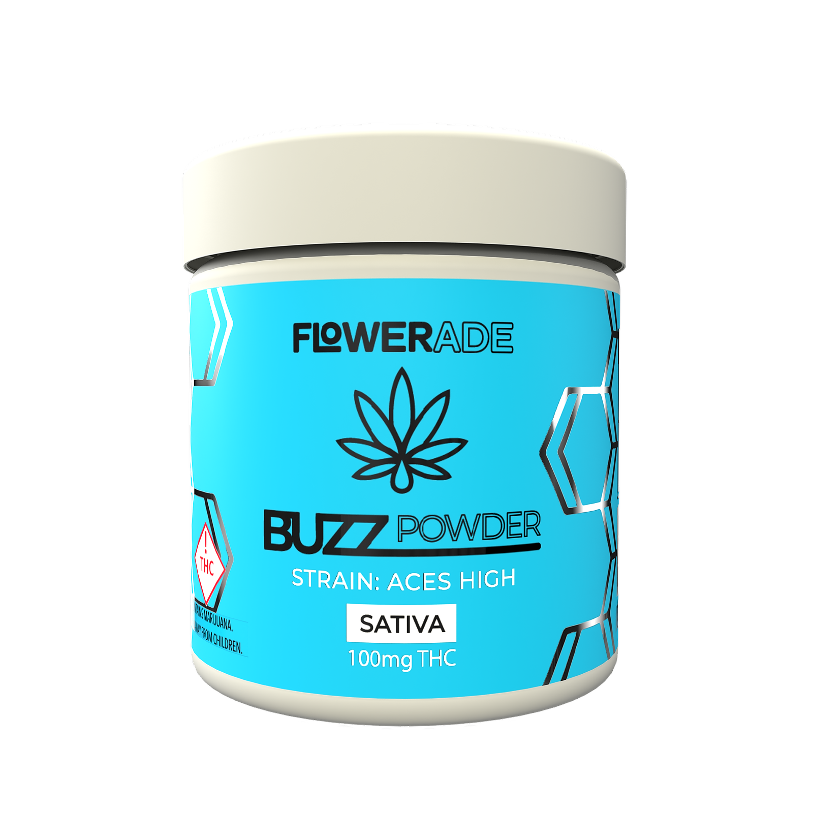 Flowerade: Buzz Powder - Sativa - 100mg | Leafly