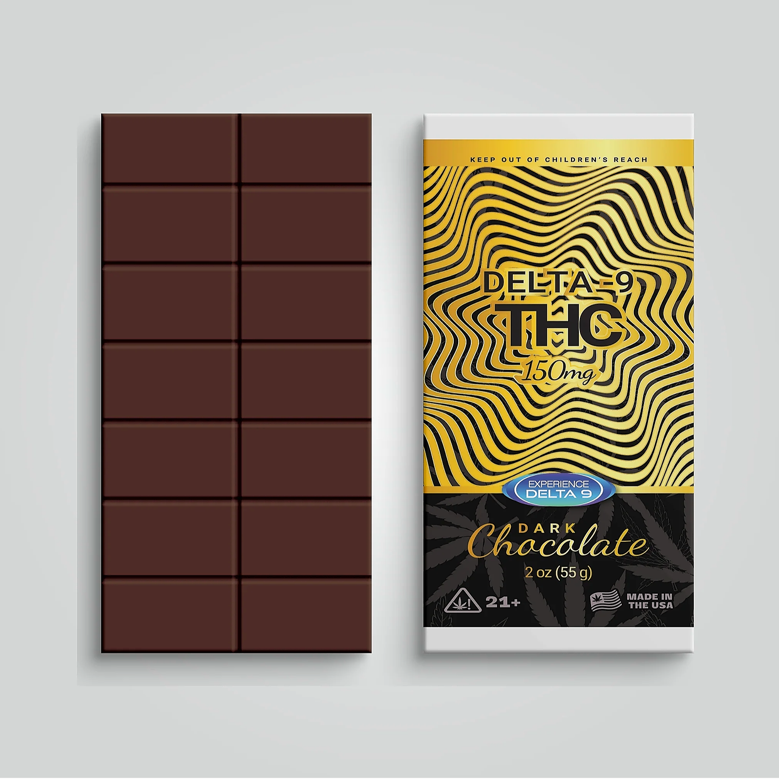 Experience CBD: Delta 9 THC Dark Chocolate Bar 150mg | Leafly