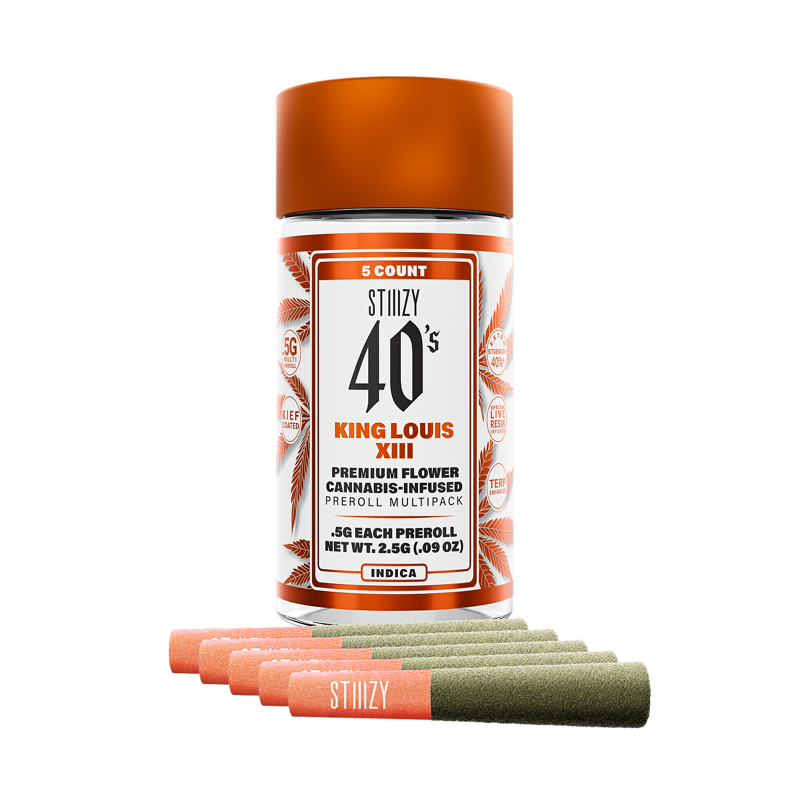 STIIIZY: KING LOUIS XIII - .5G 40's PREROLL MULTI PACK | Leafly
