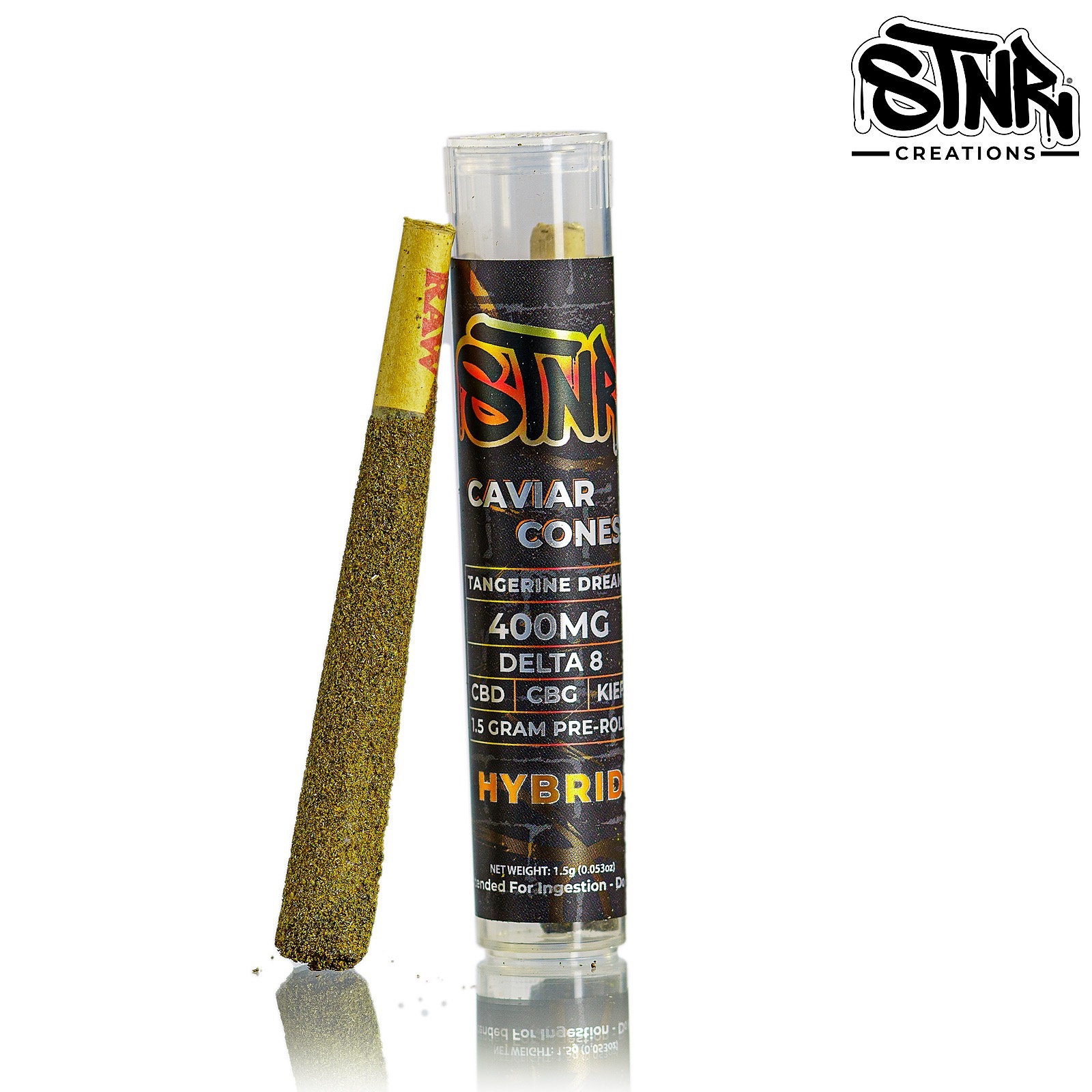 STNR Creations: 400MG Tangerine Dream Kief Coated Pre-roll | Leafly