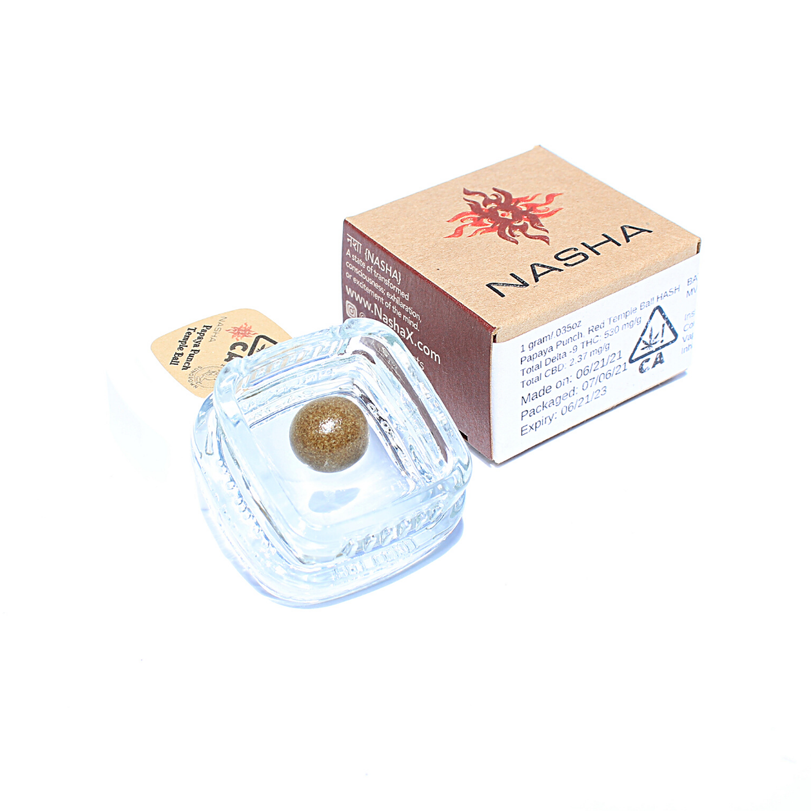 NASHA: Papaya Punch Red Temple Ball Hash | Leafly