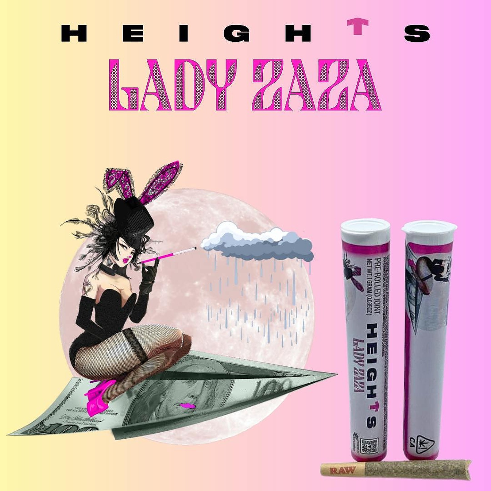 Heights Flower: HEIGHTS Lady ZAZA - 1g Pre-Roll Indoor Flower | Leafly