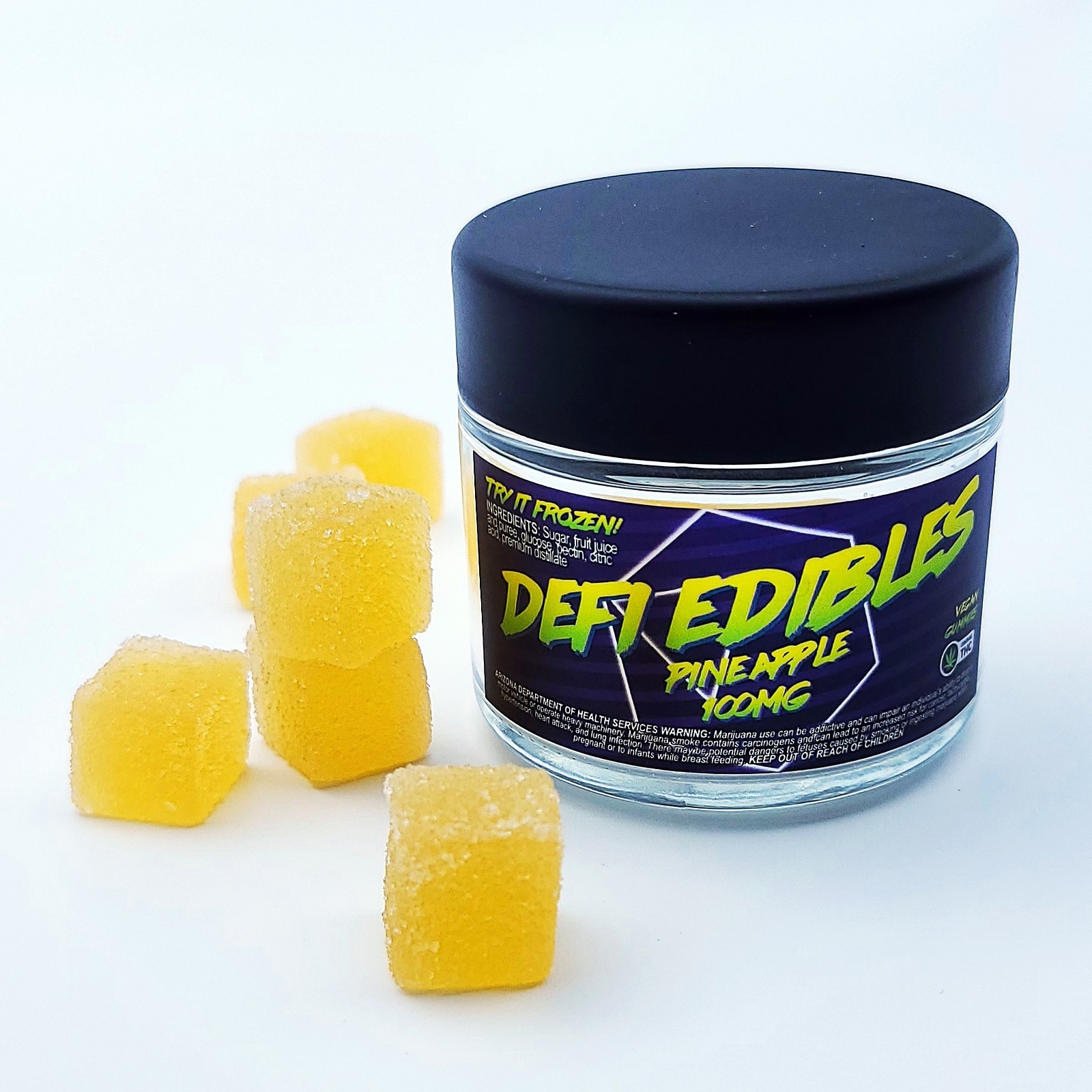 Defi Edibles: Pineapple Pate De Fruit Gummies 100mg 10-pack | Leafly