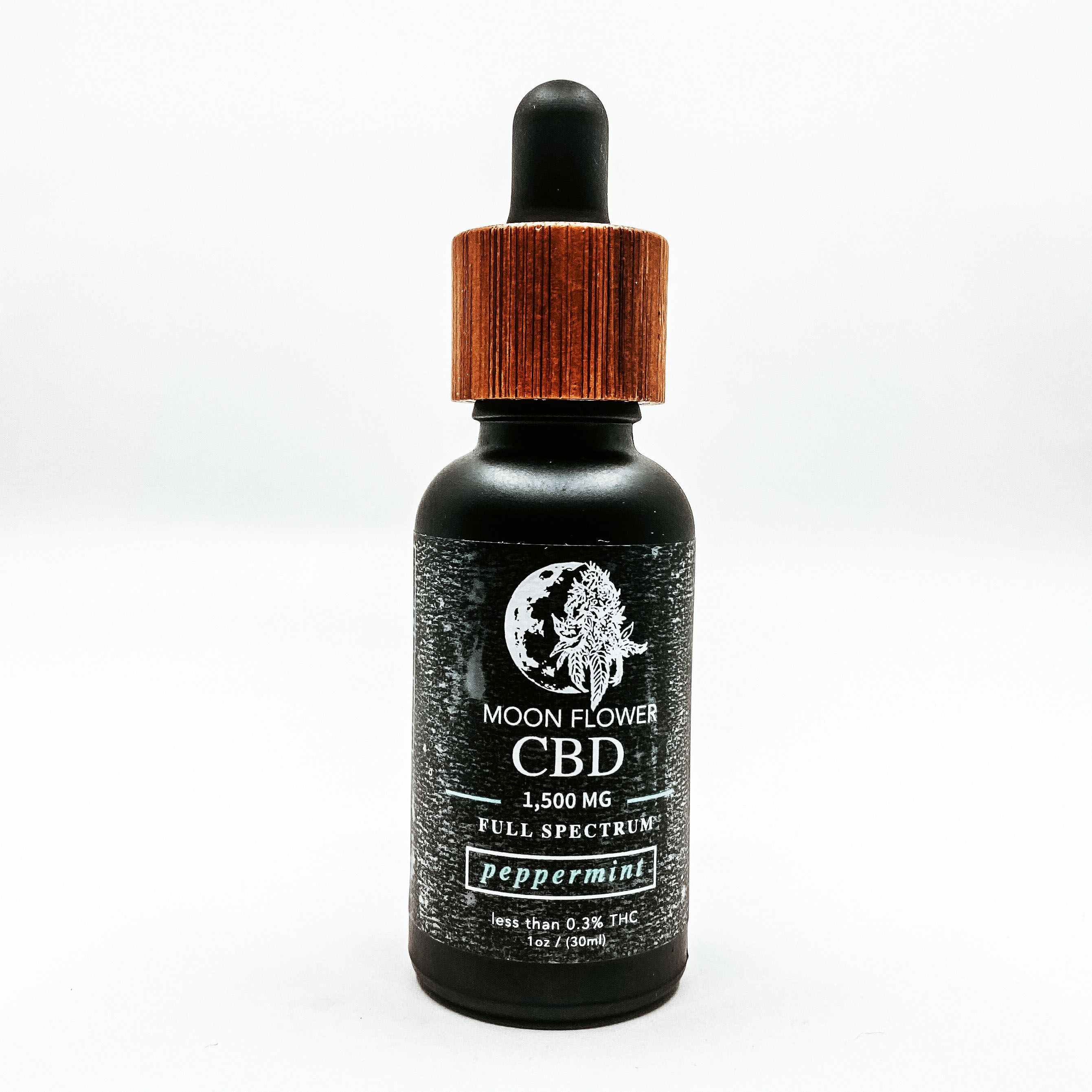 Moon Flower CBD: 1,500mg Peppermint Tincture | Leafly