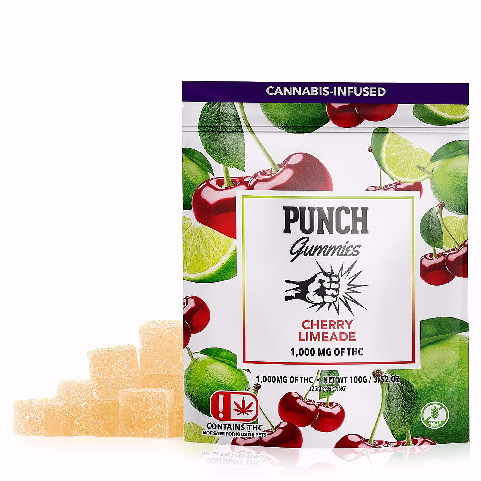 Punch: Cherry Limeade Extreme OK 1000MG Punch Gummies | Leafly