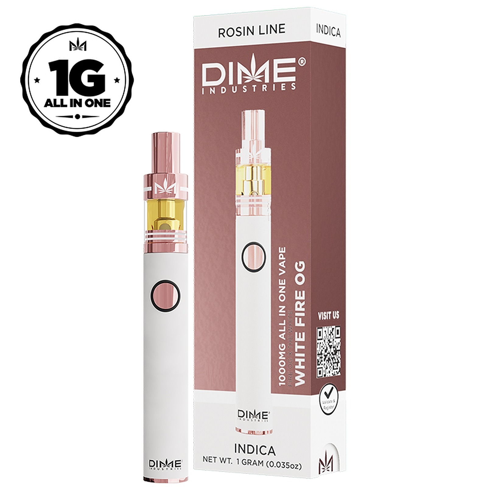 Dime Industries: White Fire OG 1000mg Rosin All in One Device | Leafly