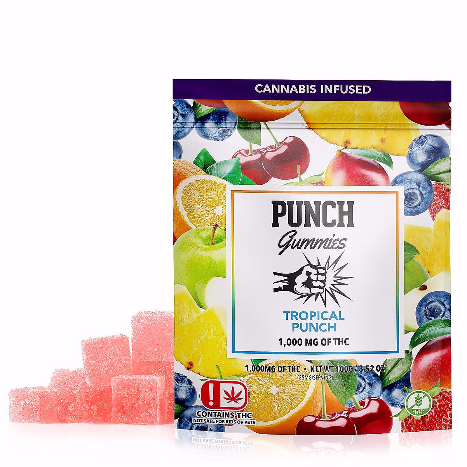 Punch: Tropical Punch Extreme OK 1000MG Punch Gummies | Leafly Punch: Tropical Punch Extreme OK 1000MG Punch Gummies | Leafly