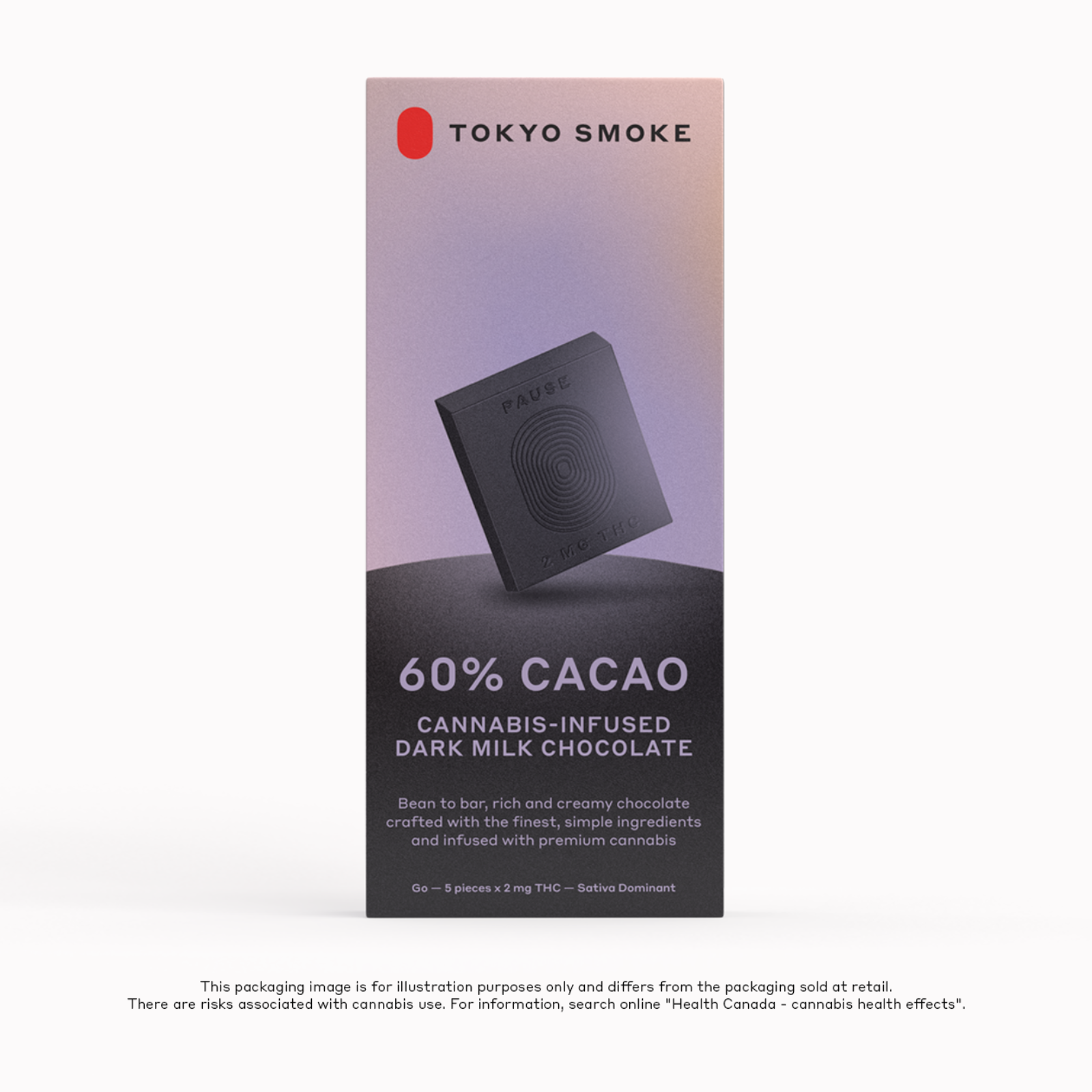 Tokyo Smoke: Tokyo Smoke Pause Dark Milk Chocolate | Leafly