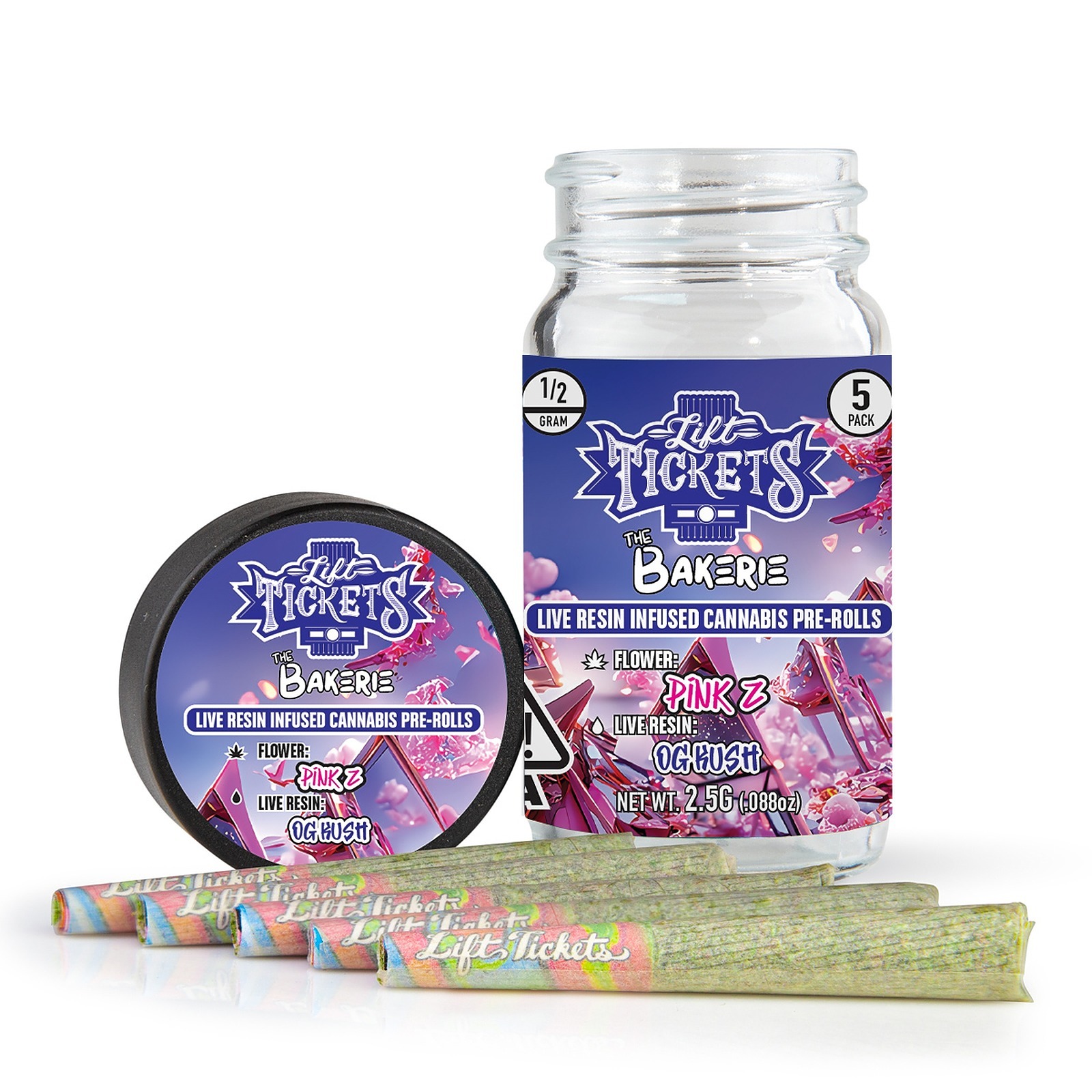 Lift Tickets: Pink Z x OG Kush - 0.5g Infused Pre Roll Multipack (5 ...