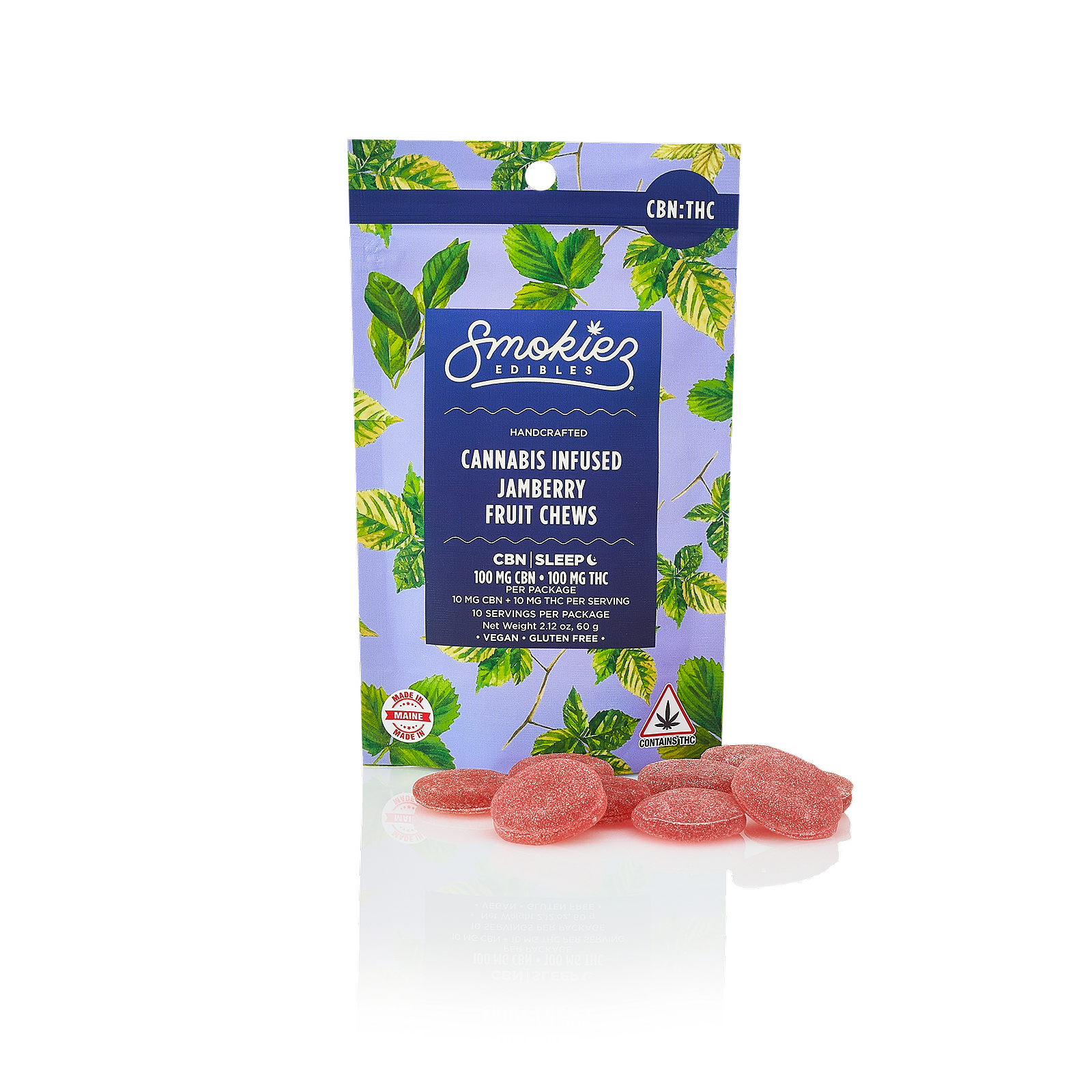 Smokiez Edibles: Smokiez Jamberry 100mg CBN : 100mg THC 1:1 Fruit Chews ...