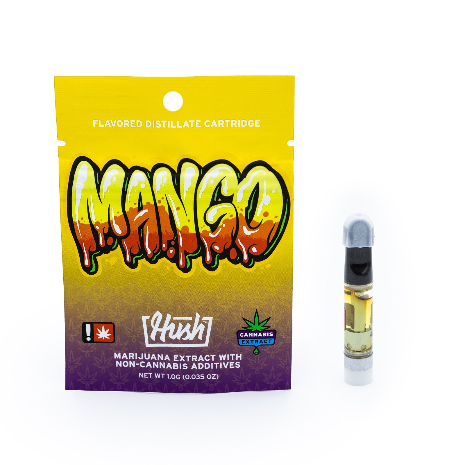 HUSH: Mango Flavored Distillate Vape Cartridge 1g | Leafly