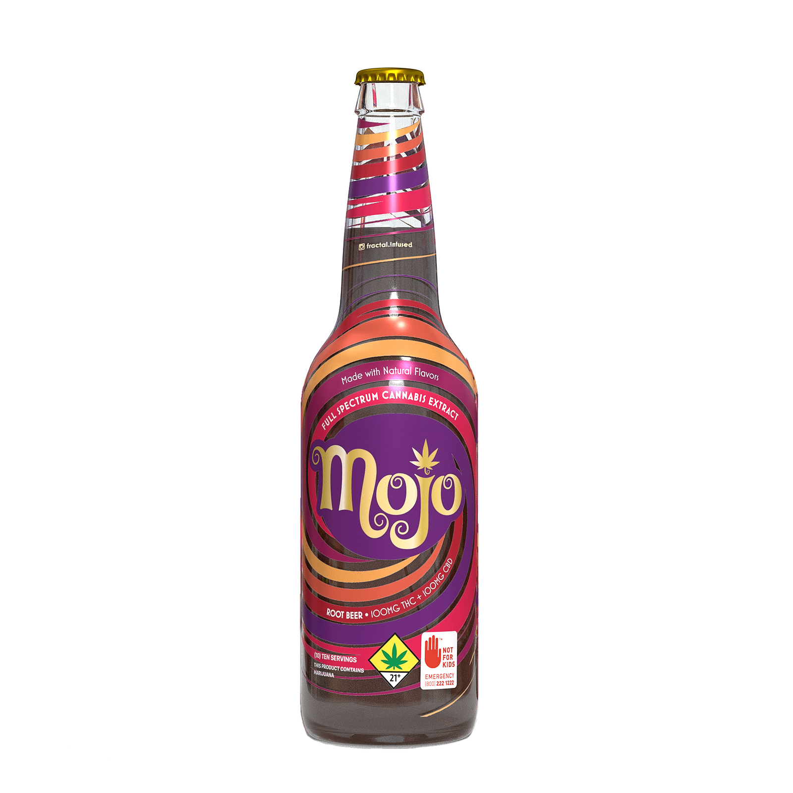 Fractal Infused: 100mg Mojo Full Spectrum Root Beer | Leafly