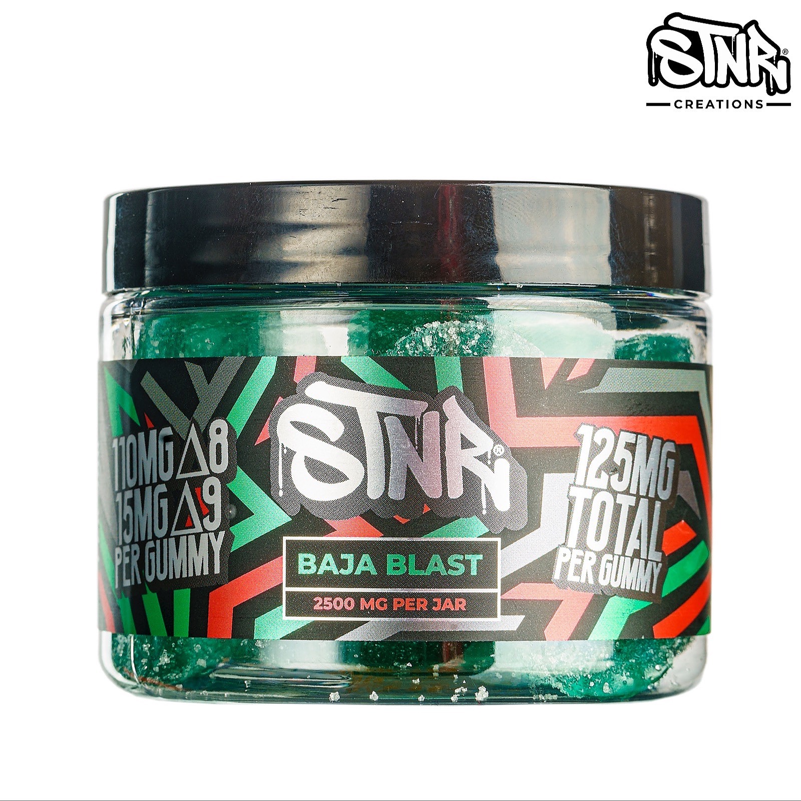 STNR Creations: Baja Blast ∆8+∆9 Gummies | 2500mg Jar | Leafly