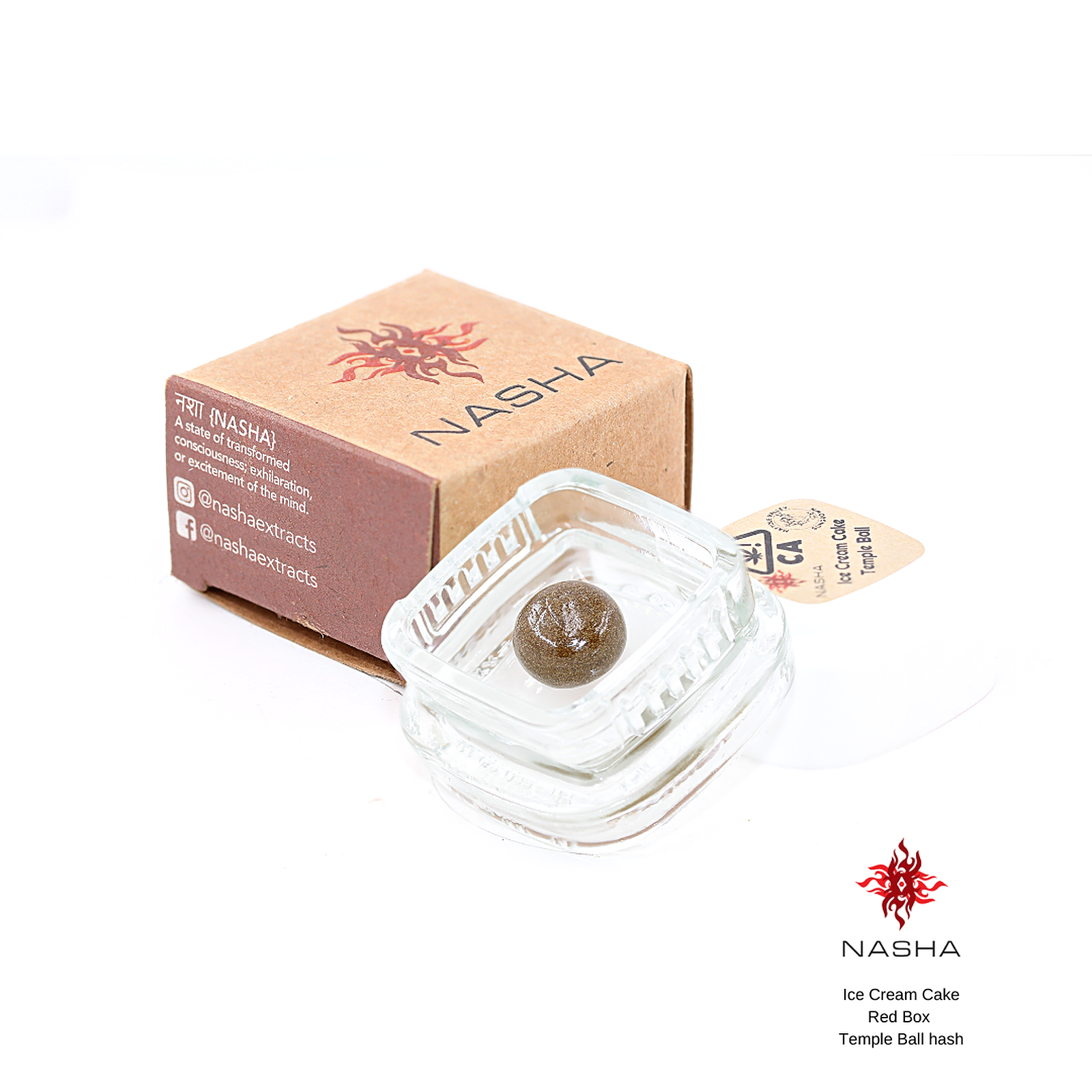 NASHA: Ice Cream Cake Red Temple Ball Hash (Mattole Valley Sungrown ...