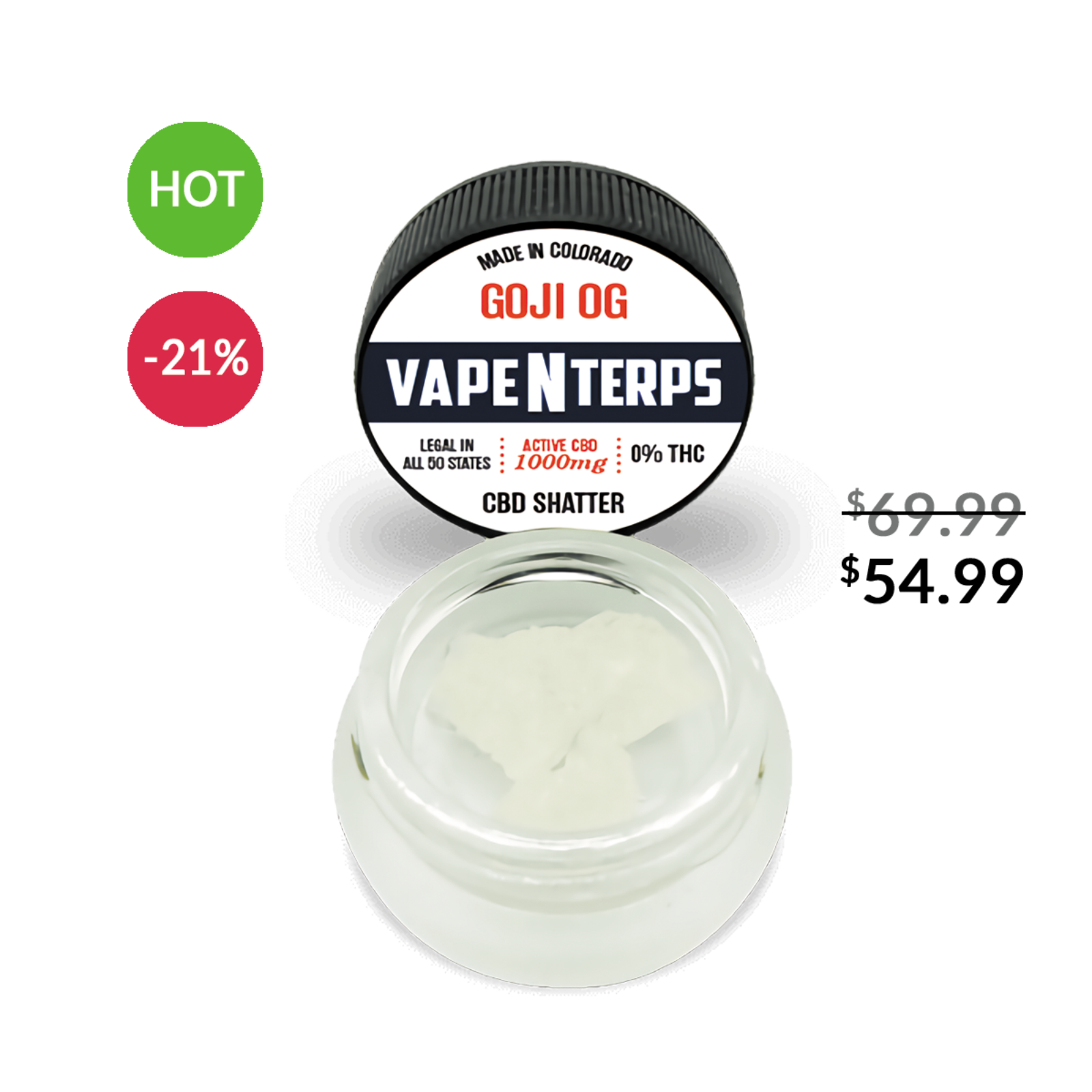 VapeNterps: 1000MG GOJI OG CBD SHATTER | Leafly