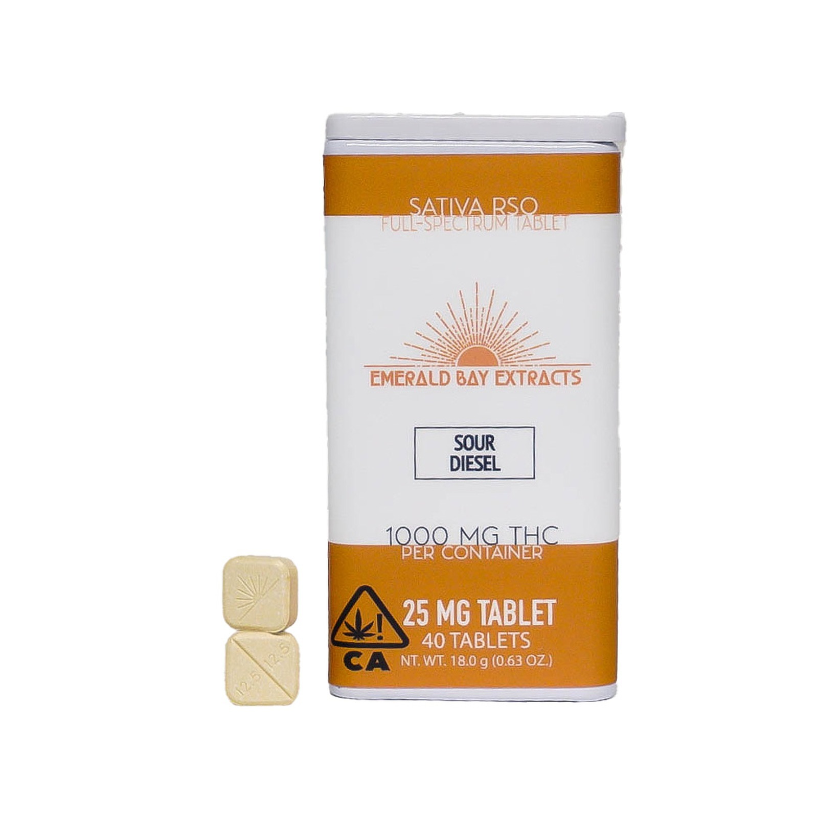 Emerald Bay Extracts: Sour Diesel RSO Tablet [25mg] (1000mg Package ...