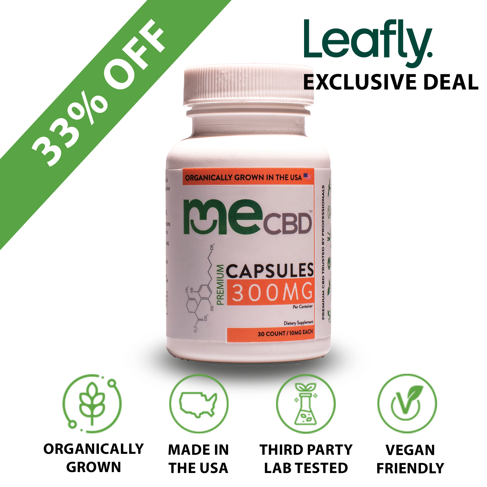 MeCBD: CBD Pure Hemp Powder Capsules 300mg | Leafly