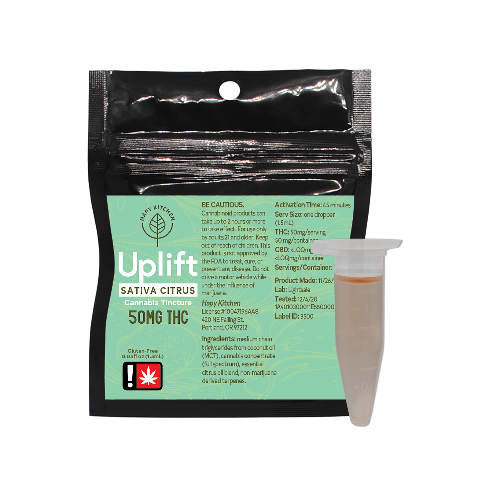 Hapy Kitchen: Tinctures - Uplift Sativa Citrus - 50mg Single Serving ... Hapy Kitchen: Tinctures - Uplift Sativa Citrus - 50mg Single Serving ...