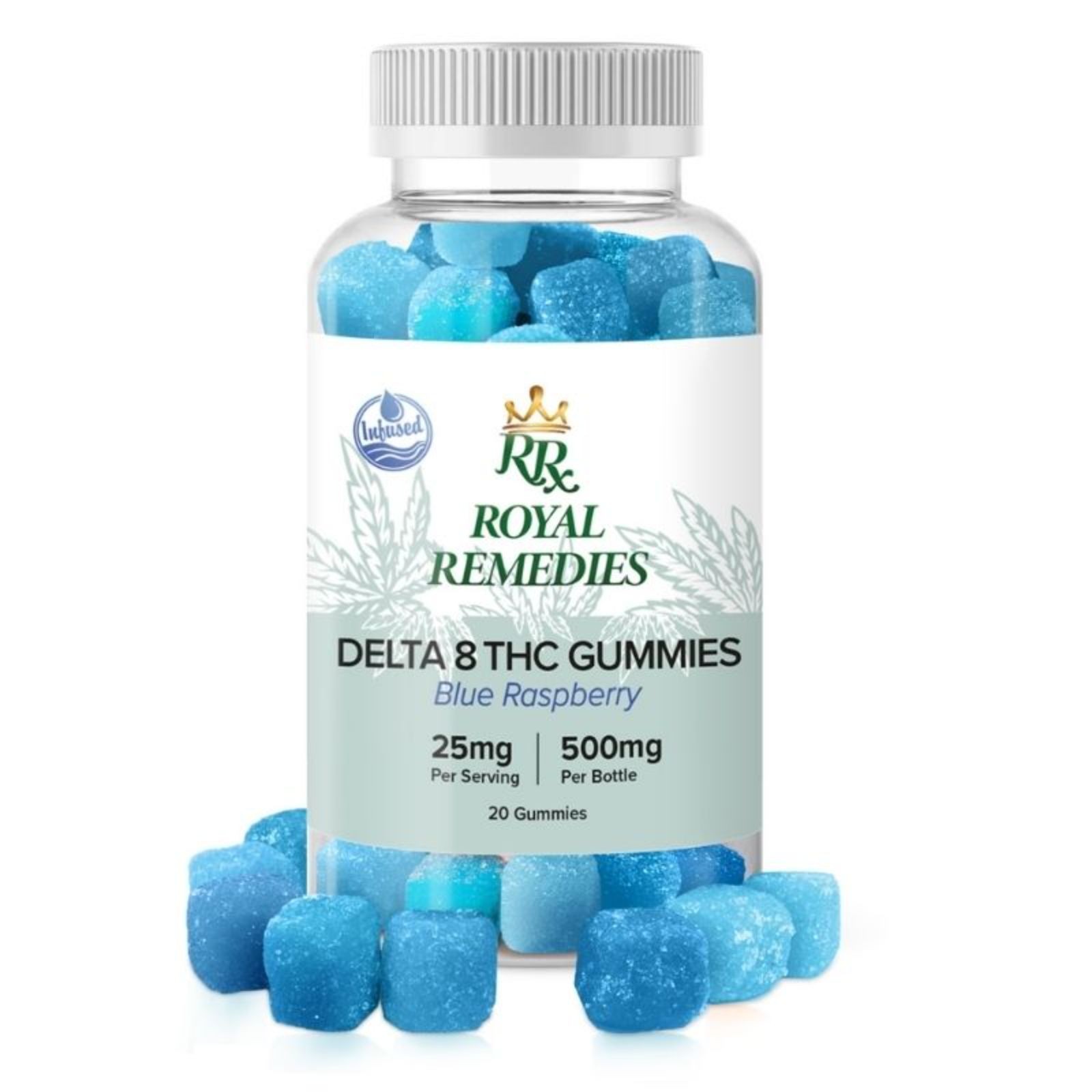 Royal Remedies: Delta 8 THC Blue Raspberry Gummies 500mg | Leafly