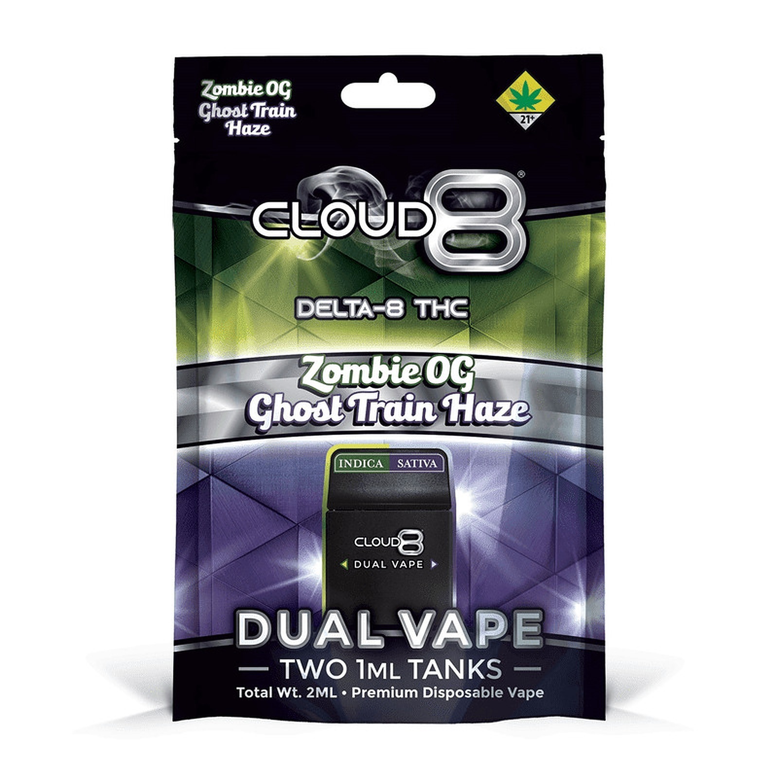 Cloud 8 Delta-8 THC: Cloud 8 2ML Dual Vape Disposable - Delta 8 ...