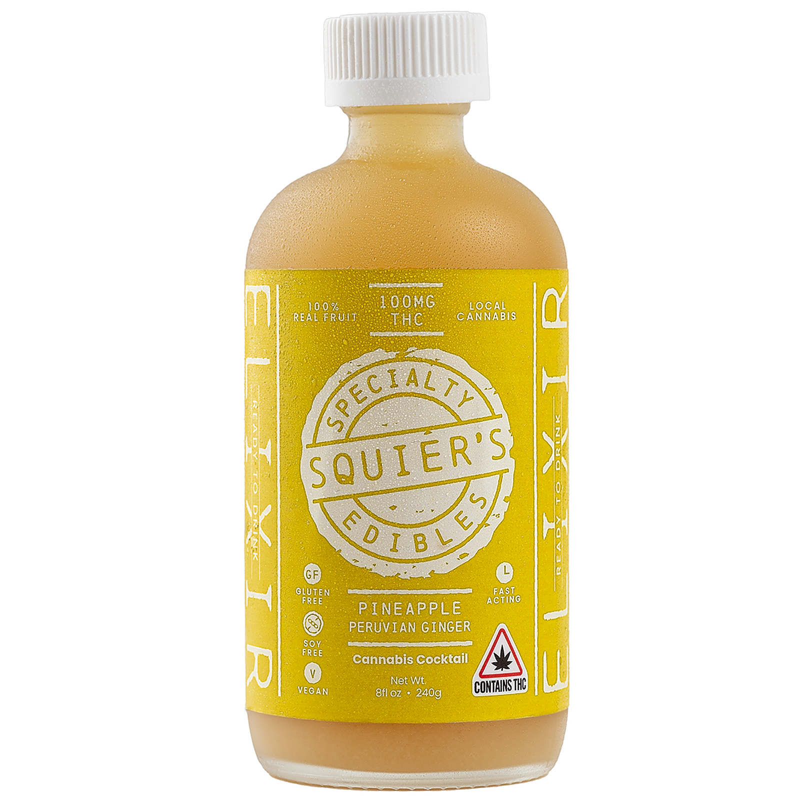 Squier's Specialty Elixirs: 100mg Pineapple Ginger Beverage (MED) | Leafly
