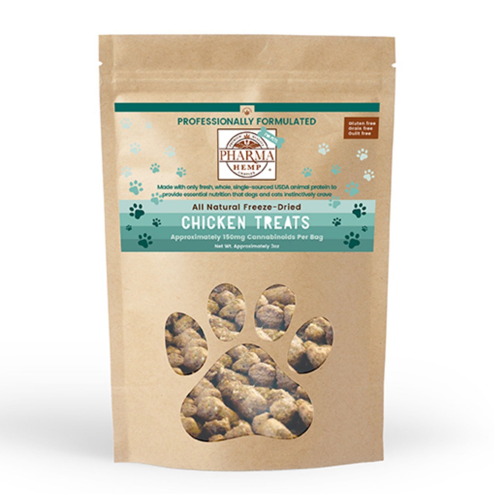 Pharma Hemp Complex: CBD Oil Freeze Dried Chicken Treats - 150mg CBD ...