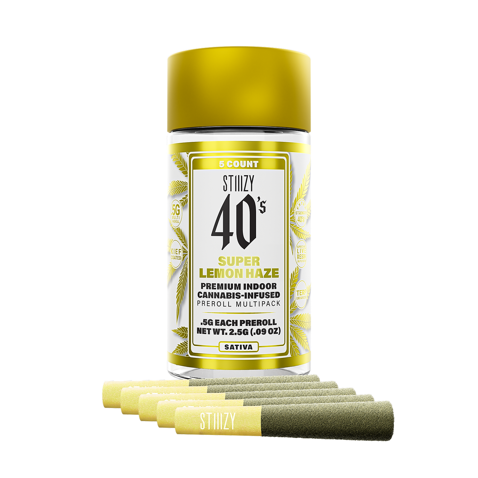 STIIIZY: SUPER LEMON HAZE .5G 40S PREROLL MULTIPACK | Leafly
