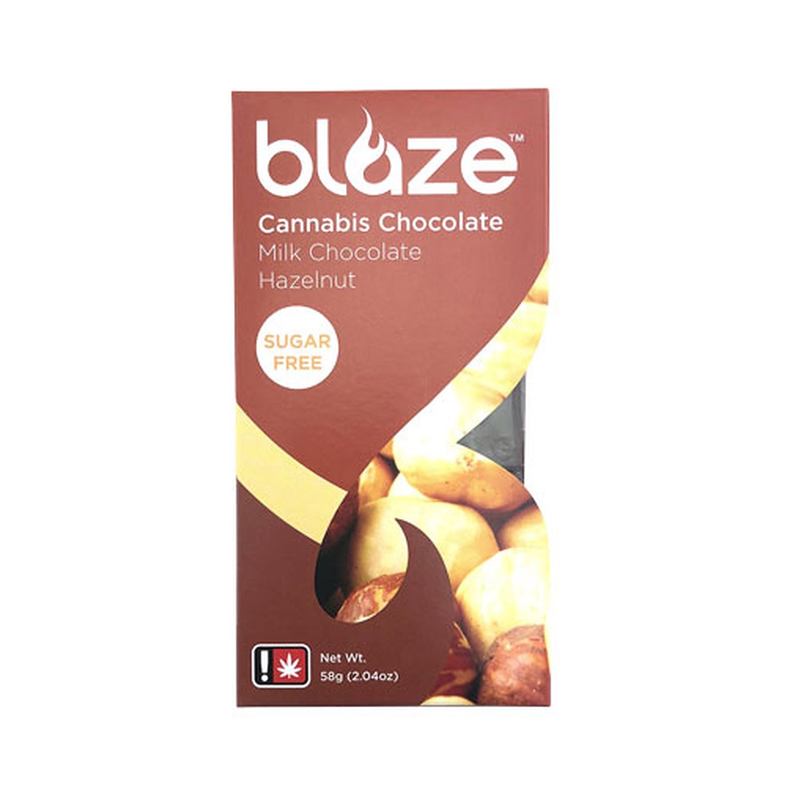 Mellow Vibes: Blaze Chocolate Bar Sugar Free Hazelnut | Up To 50mg THC ...