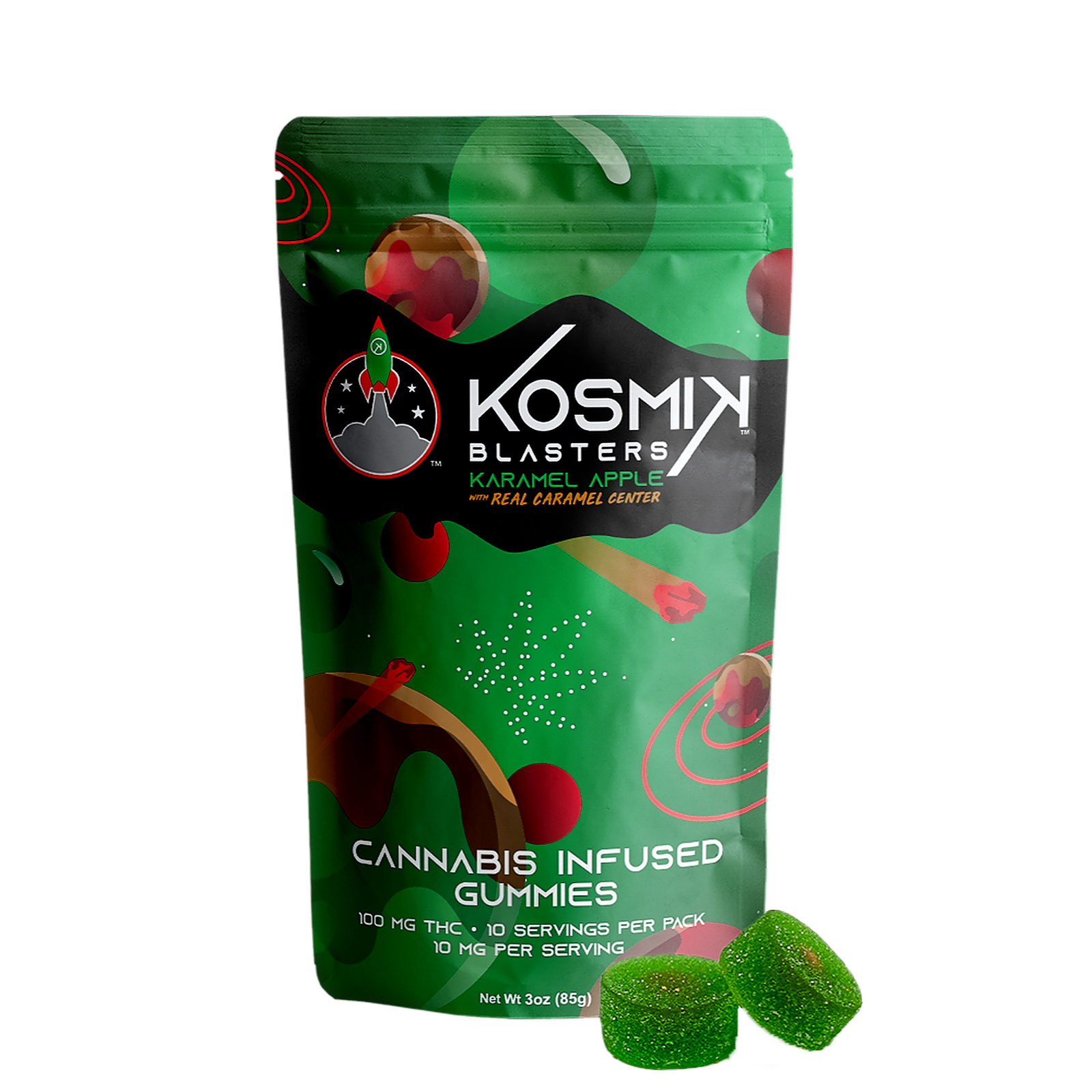 Kosmik Brands: Karamel Apple Blaster 100mg | GUMMIES | Leafly