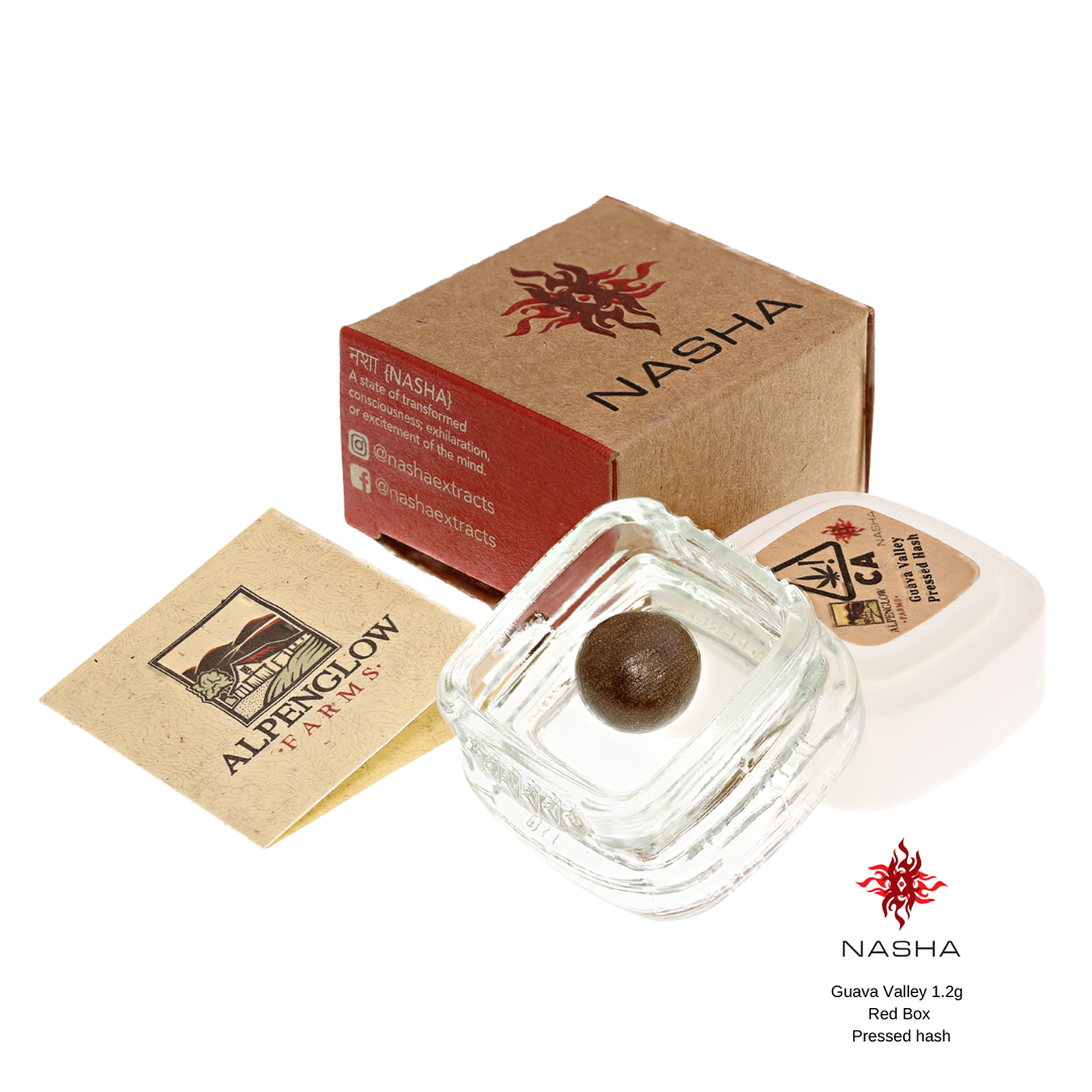 NASHA: Guava Valley 1.2g Red Pressed Hash (AlpenGlow) | Leafly