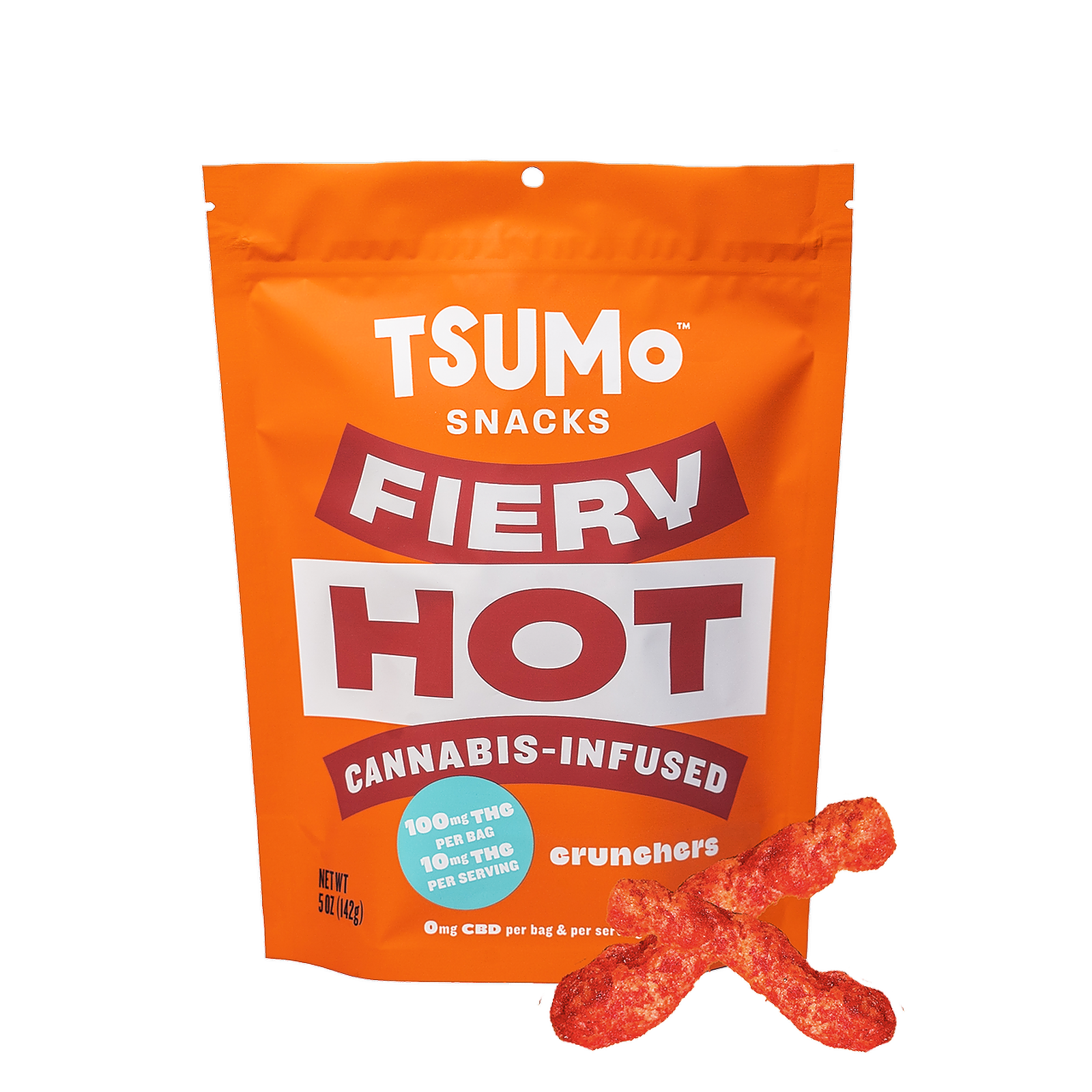TSUMo Snacks: TSUMo Snacks -Fiery Hot - Crunchers - 100mg Multiserve ...