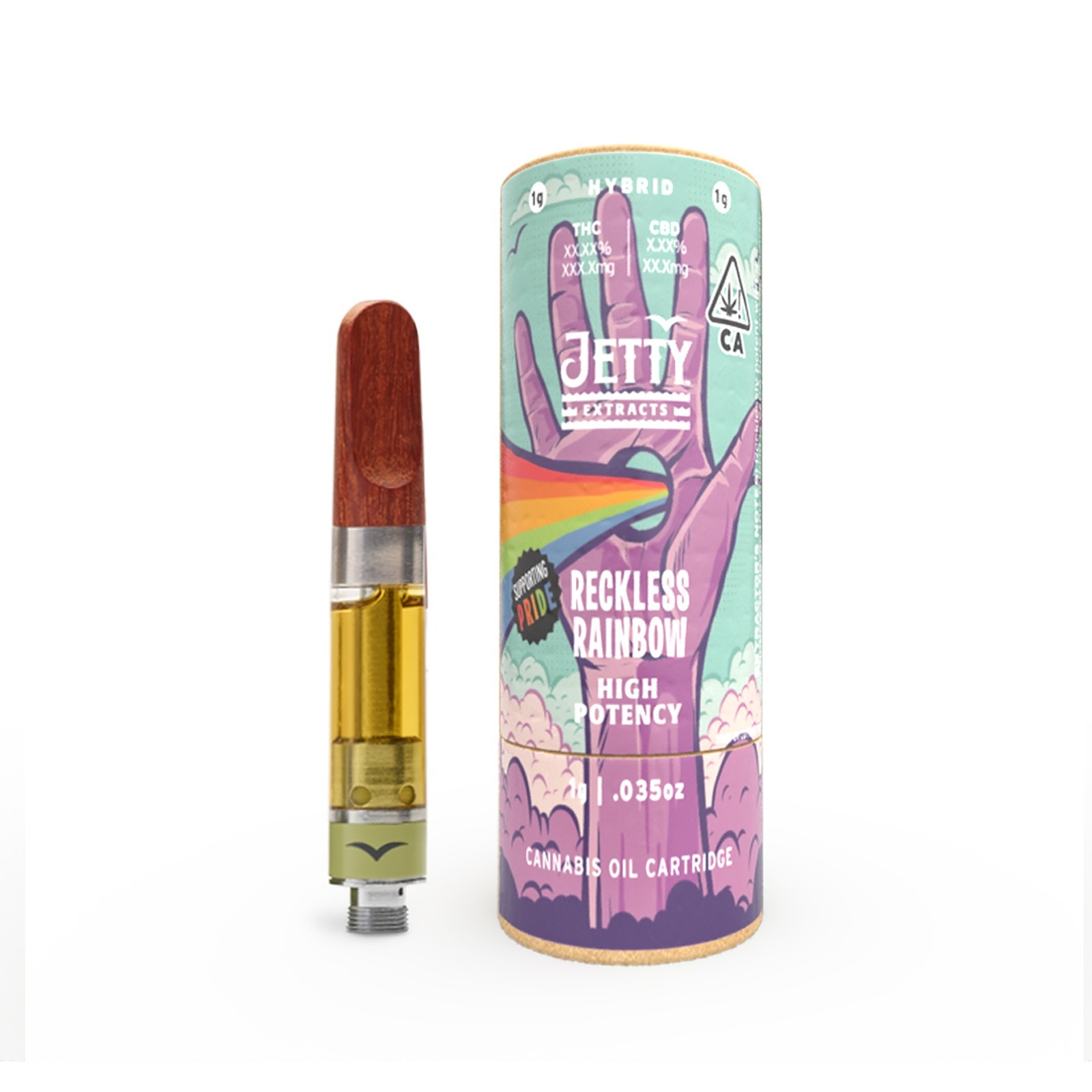 Jetty Extracts: Reckless Rainbow HIGH THC Cartridge 1g | Leafly
