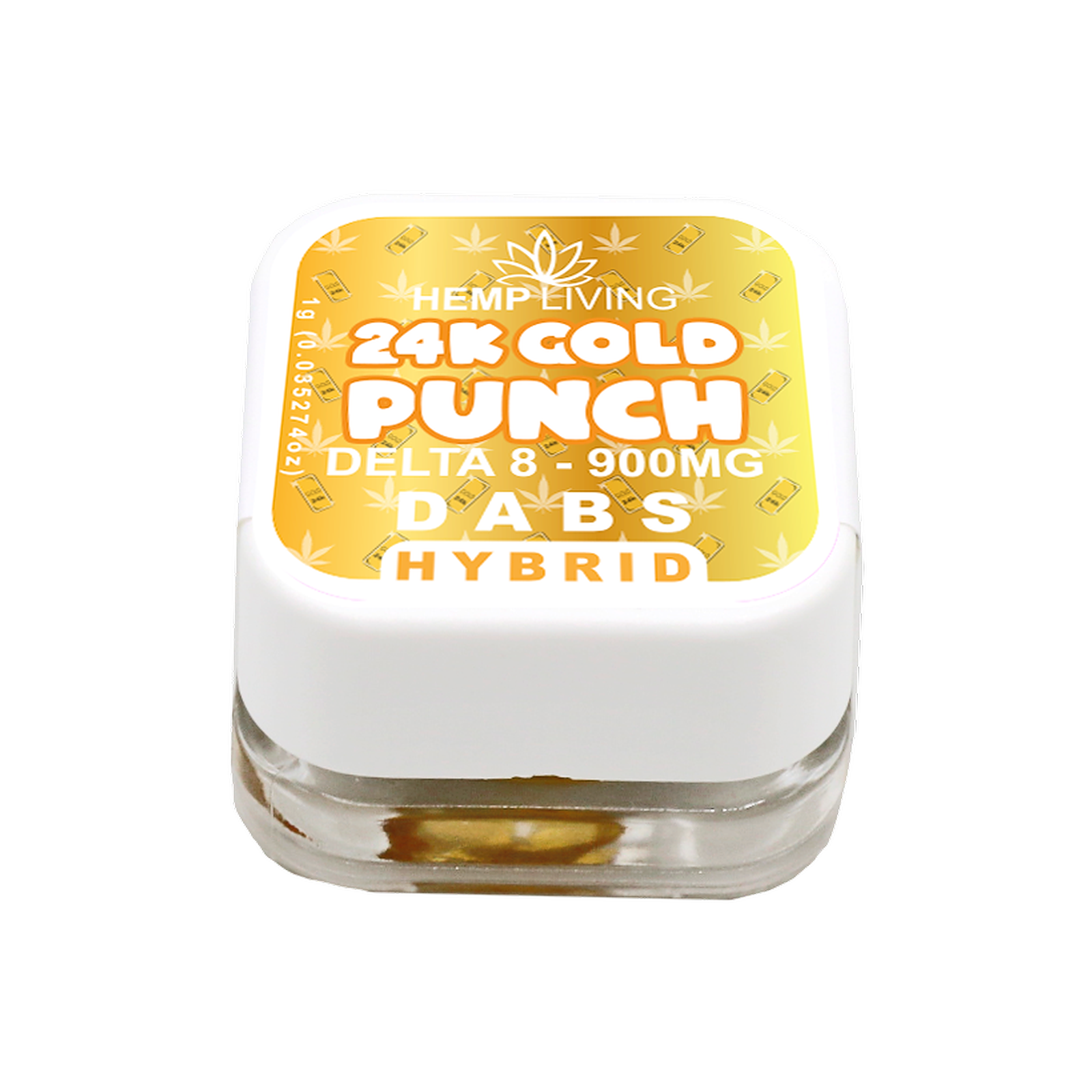 Hemp Living: Hemp Living Delta 8 Dab Wax 1g Jar - 24K Gold Punch 900mg ...