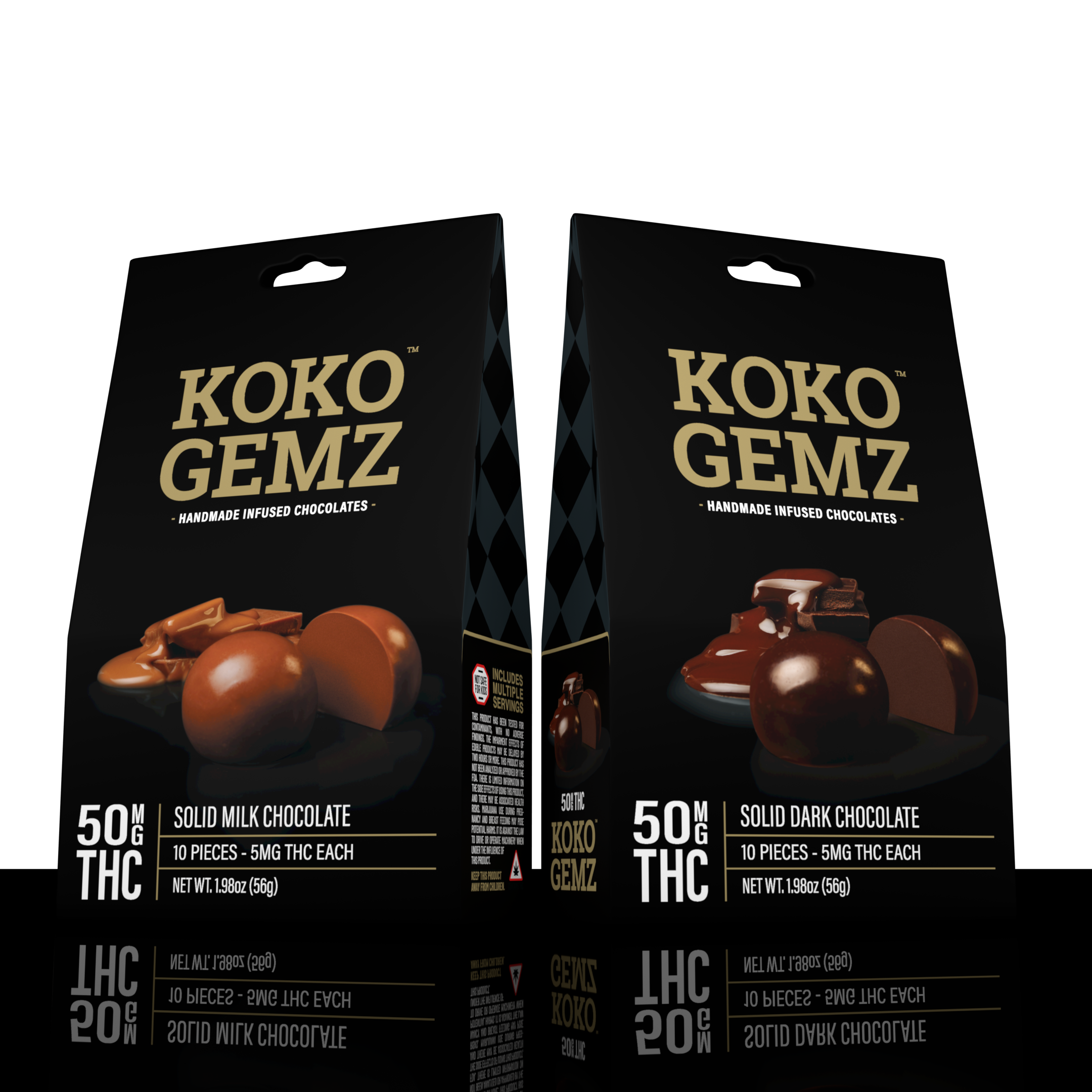 Koko Gemz: Milk Chocolate Sativa 50mg 10-pack | Leafly
