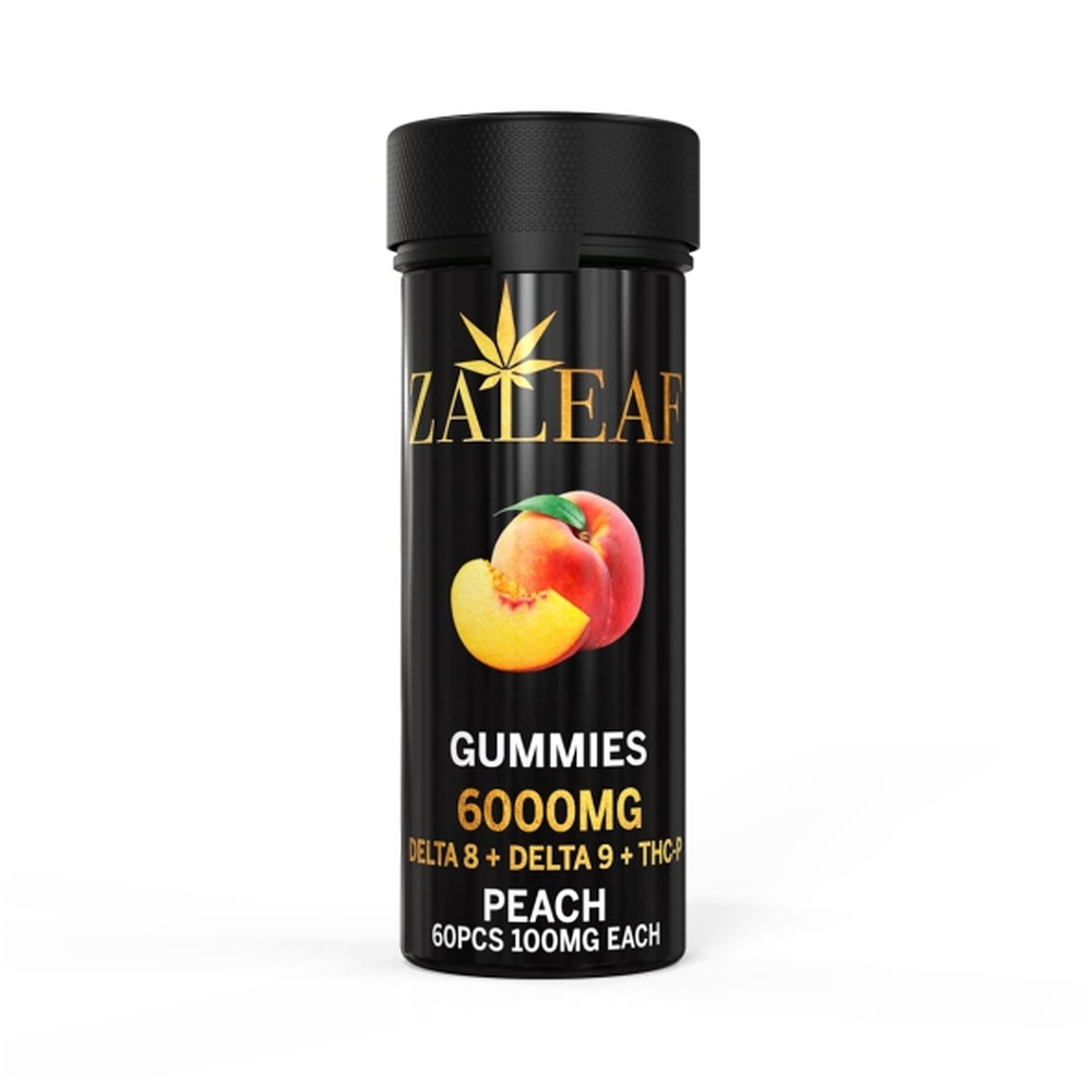 Zaleaf: DELTA 8 + DELTA 9 + THC-P GUMMIES 6000MG PEACH | Leafly