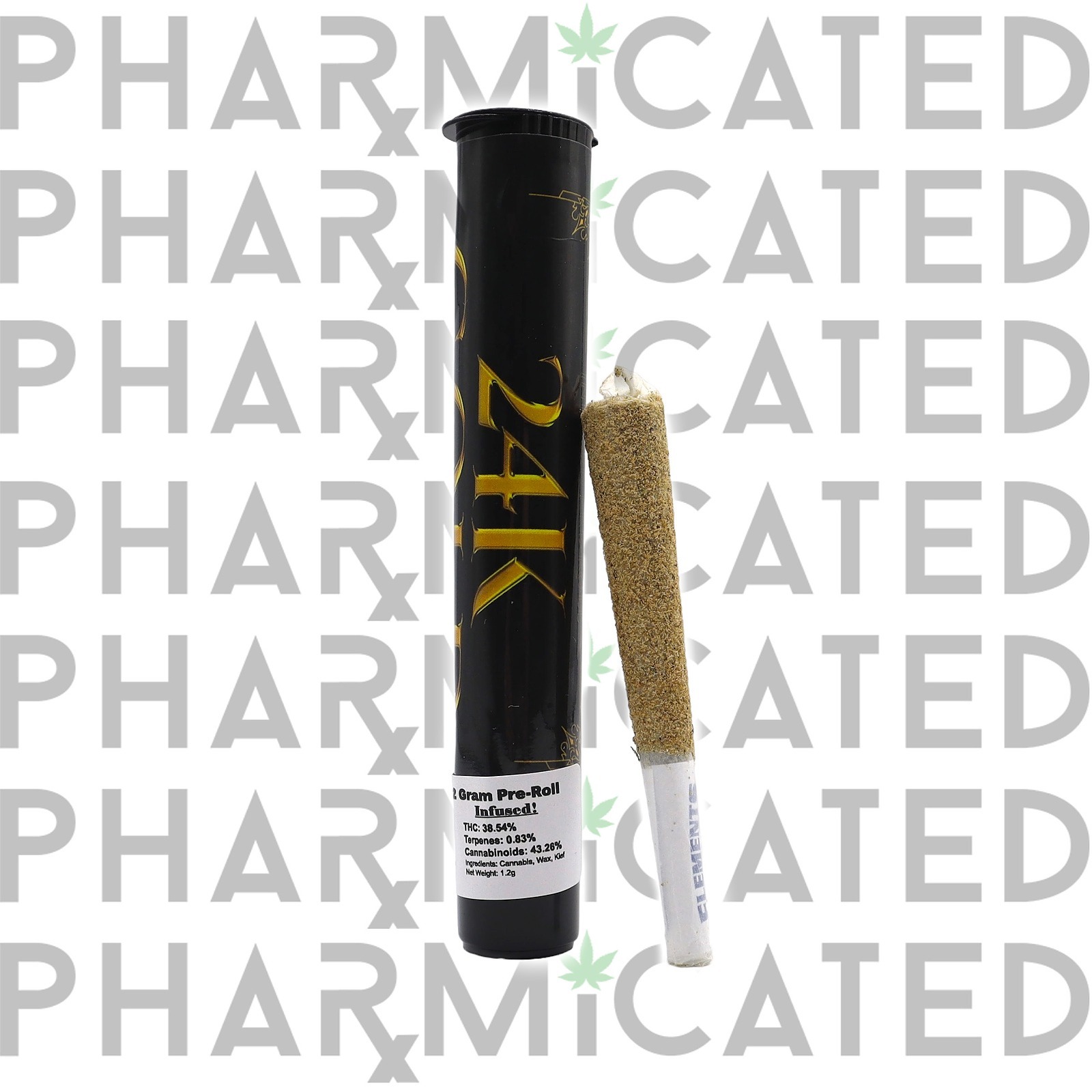 Pharmicated: INFUSED - PhD 1.2g Pre-Roll - 24K Gold | Leafly