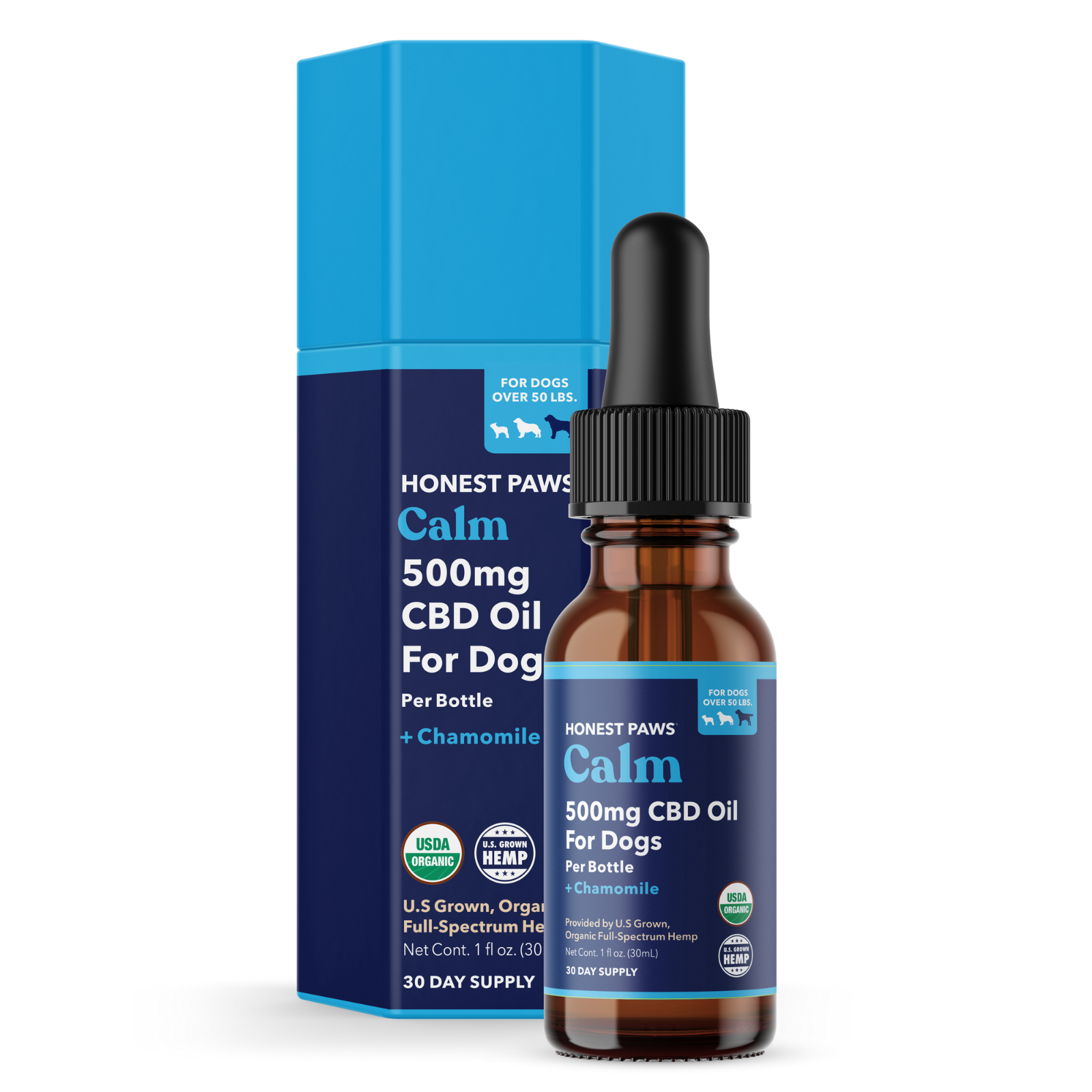 Honest Paws: Calm 500mg - Organic Full Spectrum CBD Oil for Dogs | Leafly
