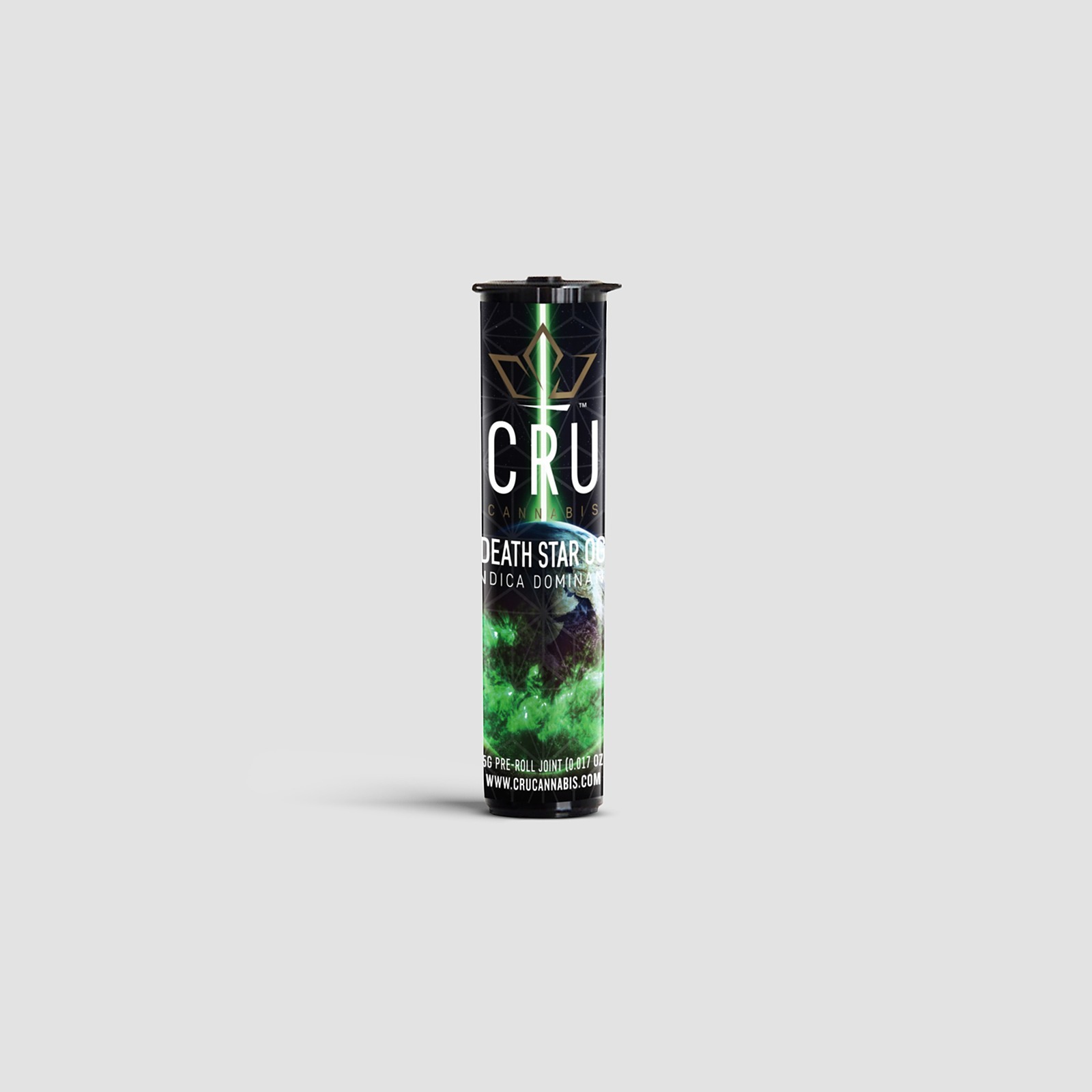 Cru Cannabis Death Star Og 0 5g Indica Pre Roll Leafly