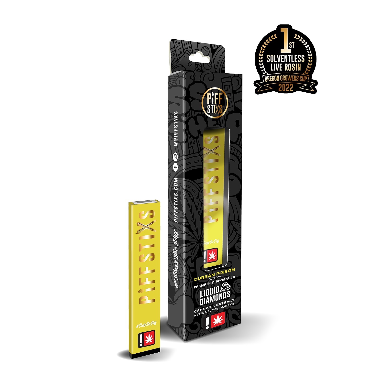 Piff Stixs: Durban Poison Liquid Diamond Vape | Leafly