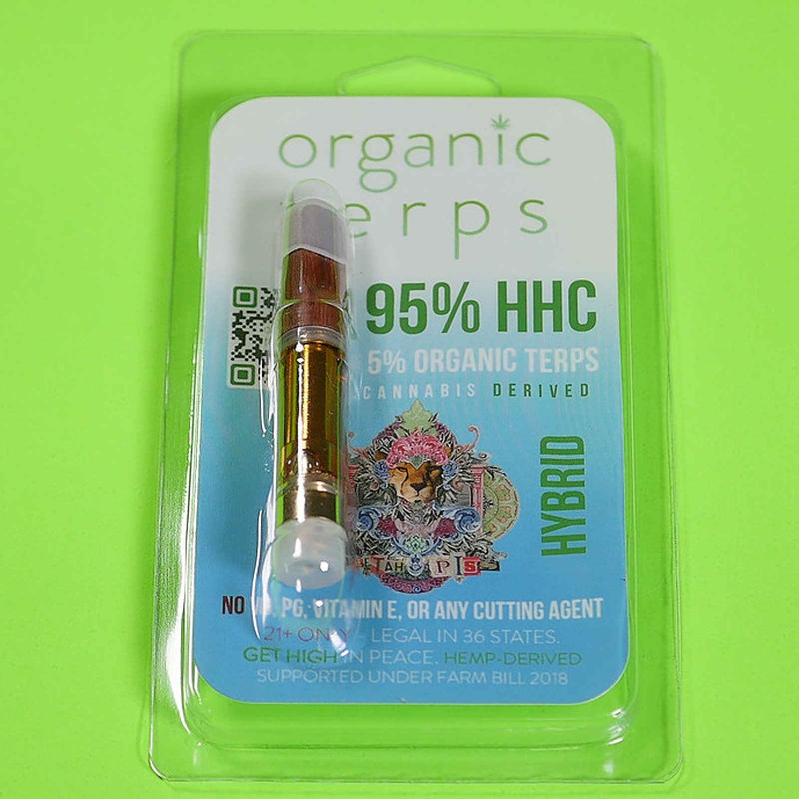 Organic Terps: Cheetah Piss HHC Cartridge - 1 Gram | Leafly