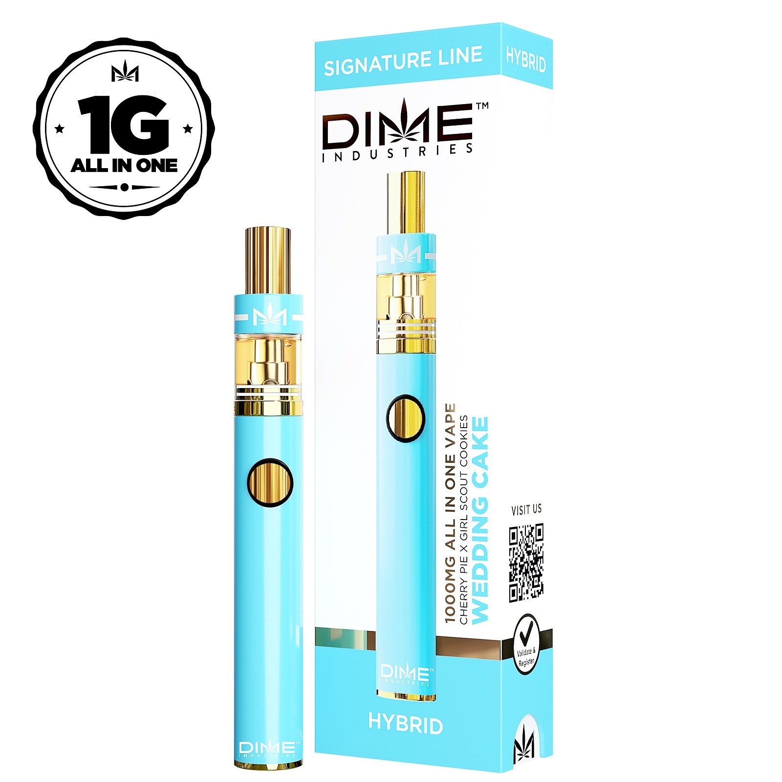 Dime Industries: Wedding Cake 1000mg All in One Device | Leafly