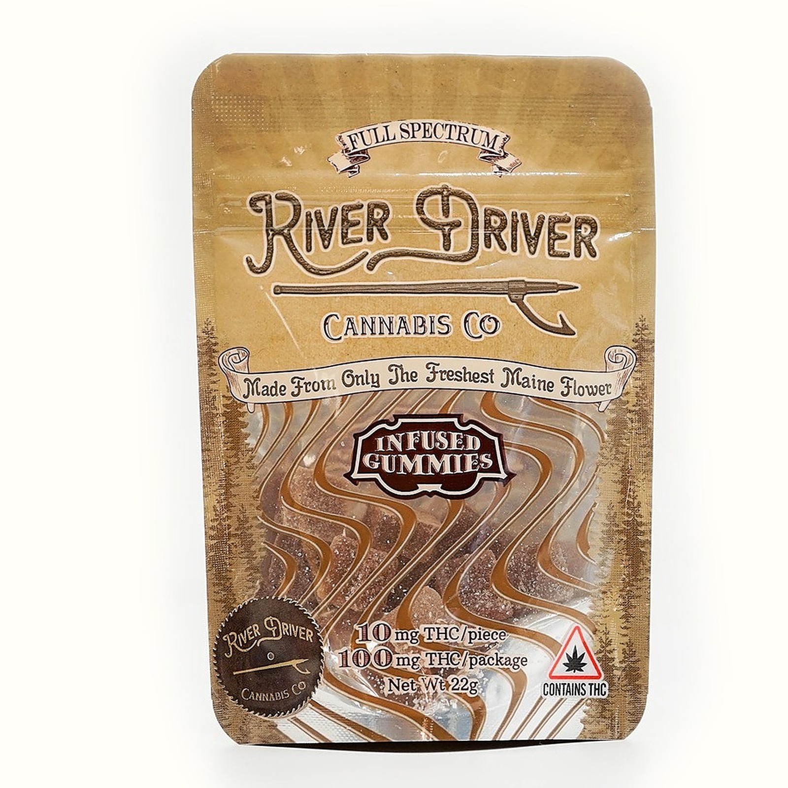 River Driver Cannabis Co: Blueberry Gummies 100mg | Leafly
