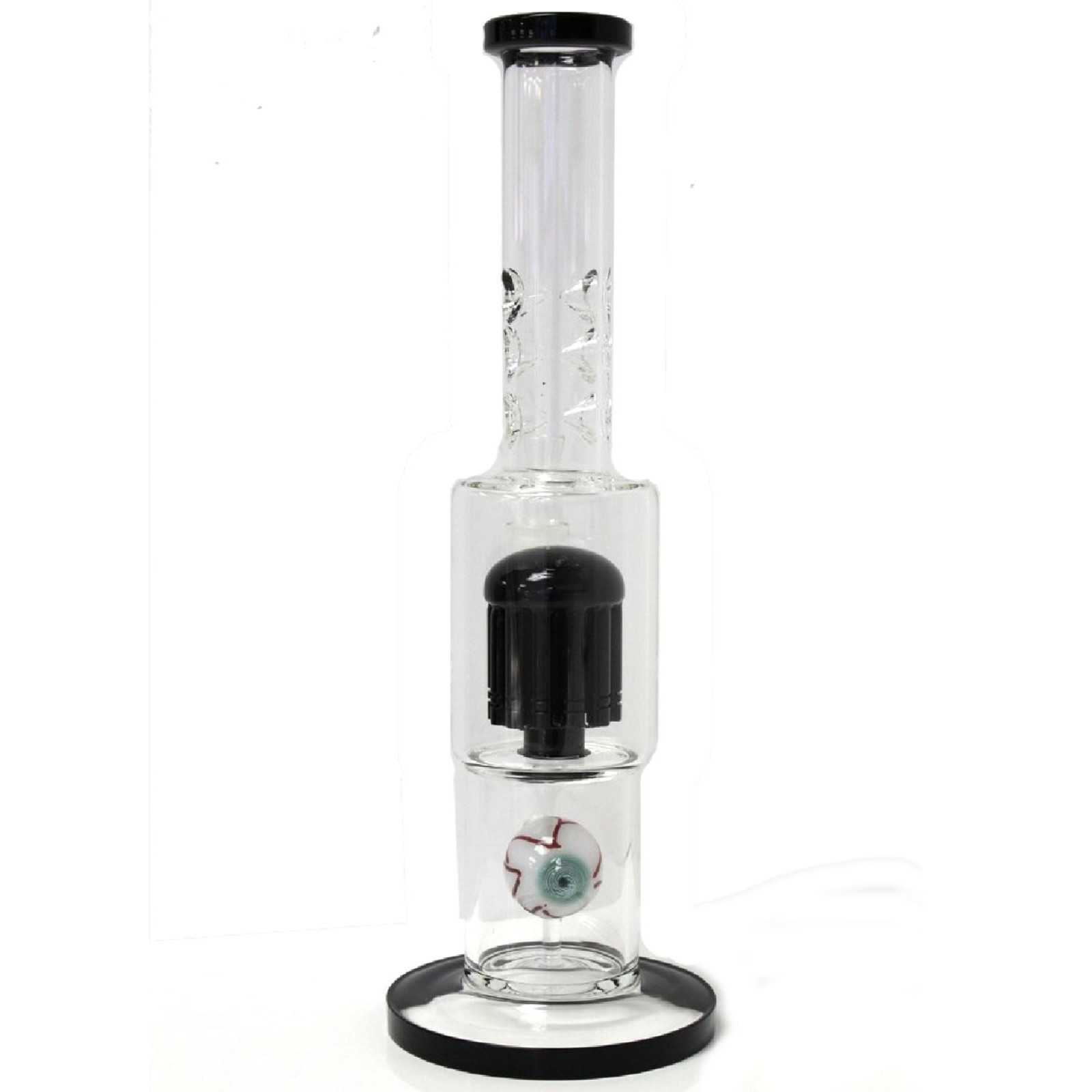 Mo Beta Glass, Co.: Clear and Black Ice Perc with Eyeball Diffuser 14 ...