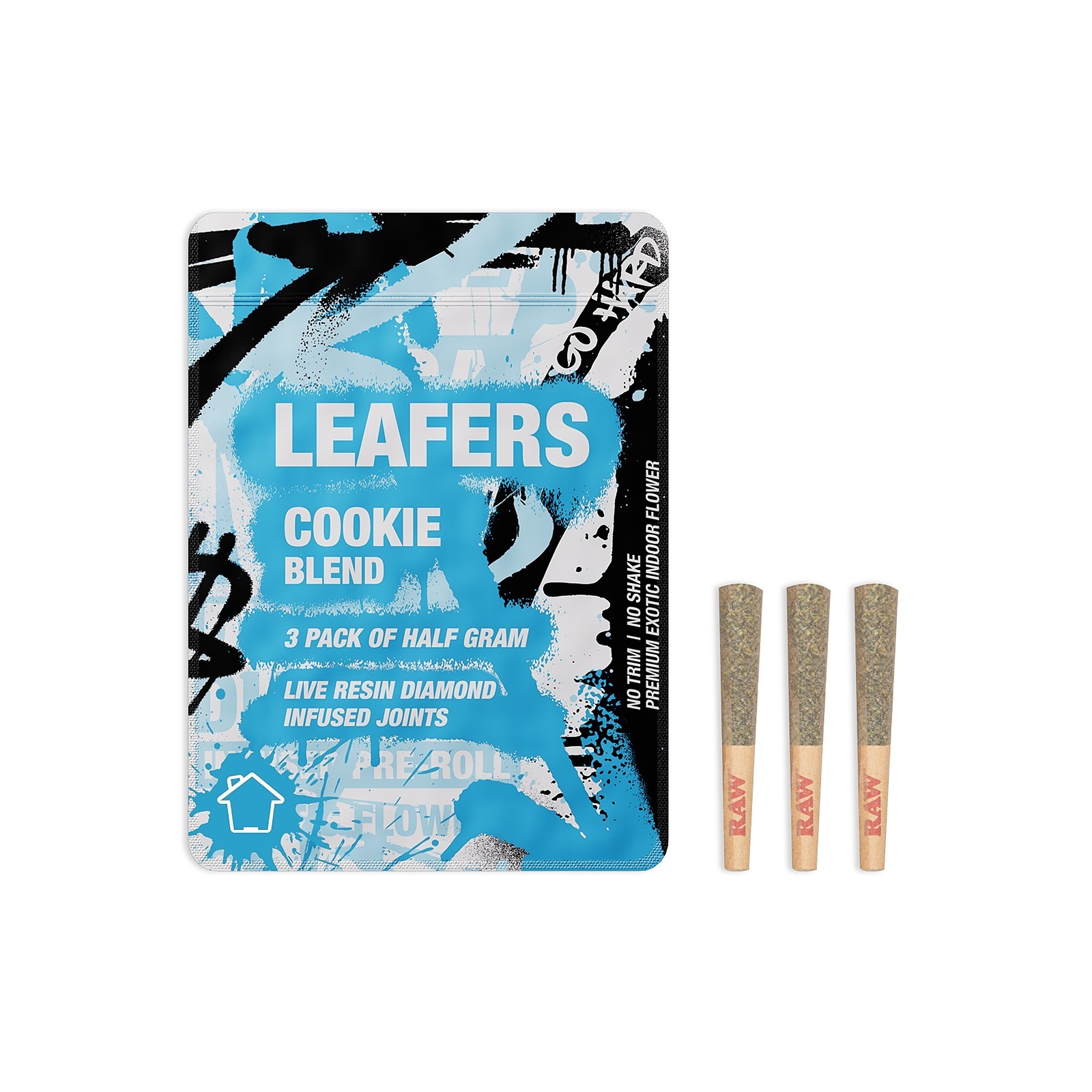 Leafers: Leafers Cookie Blend Diamond-Infused (3-pack of .5g joints ...