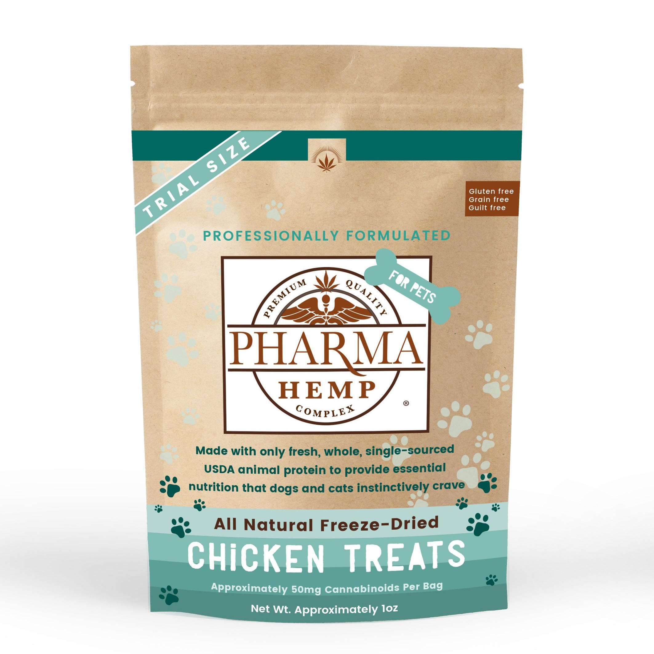 Pharma Hemp Complex: CBD Oil Freeze Dried Chicken Treats - 50mg CBD per ...
