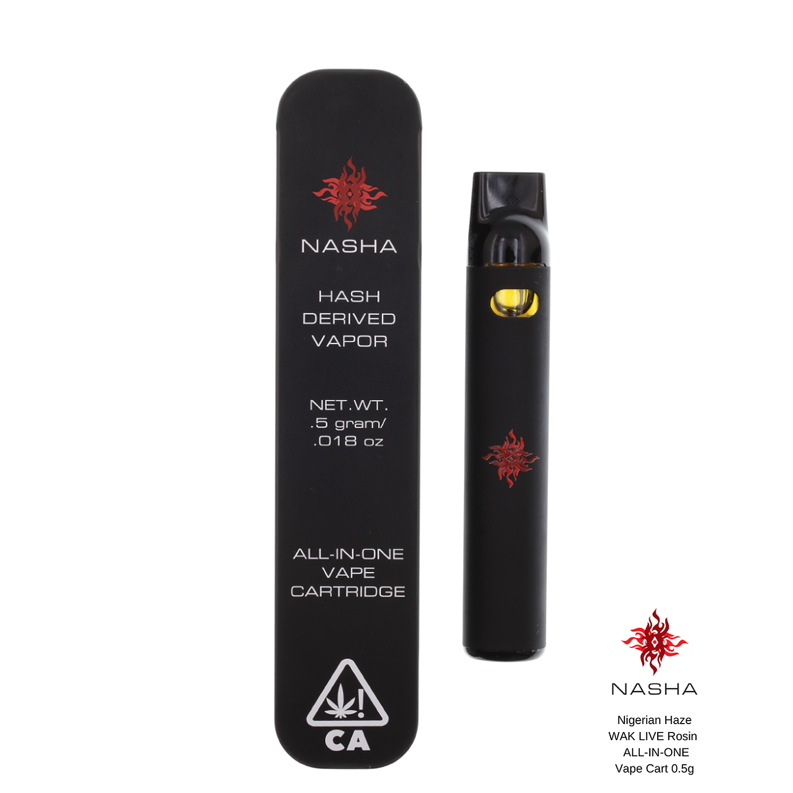 NASHA: Nigerian Haze WAK Live Rosin All-In-One Vape Cart 0.5 g | Leafly