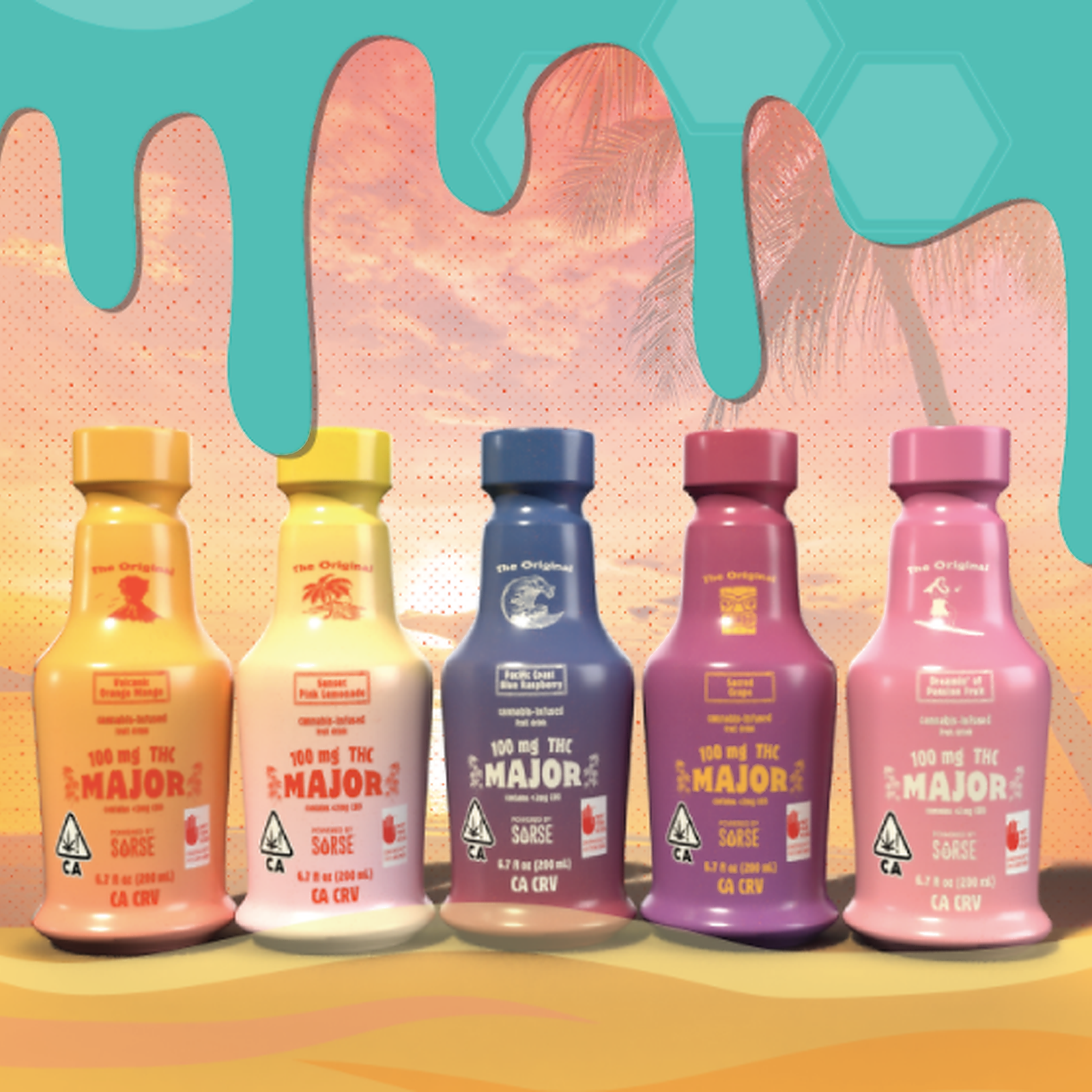Major: Volcanic Orange Mango 100mg Fruit Drink CA | Leafly